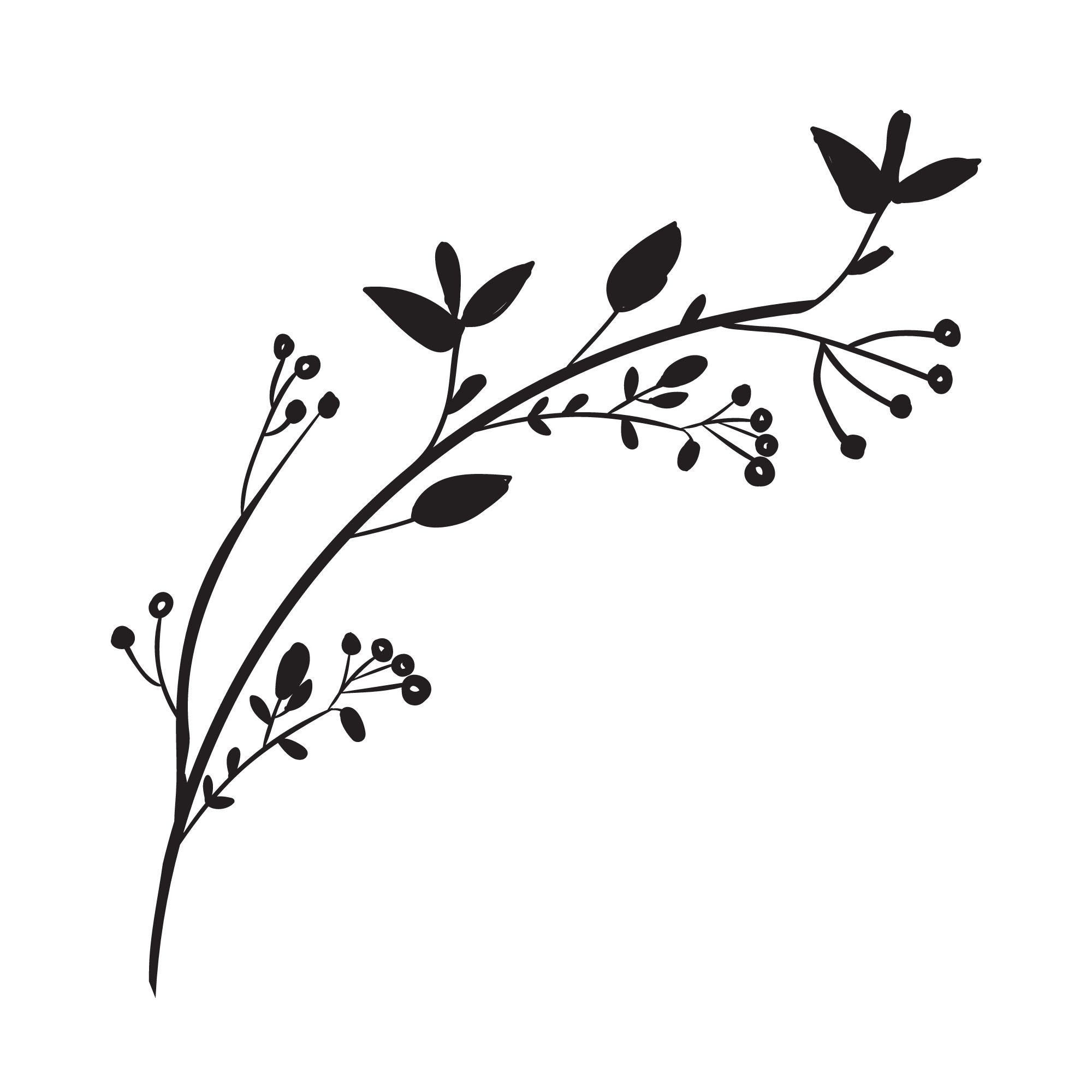 Flower, Flower Vine, Simple Vine, Simple Flower, Svg, Png, Jpg Digital ...