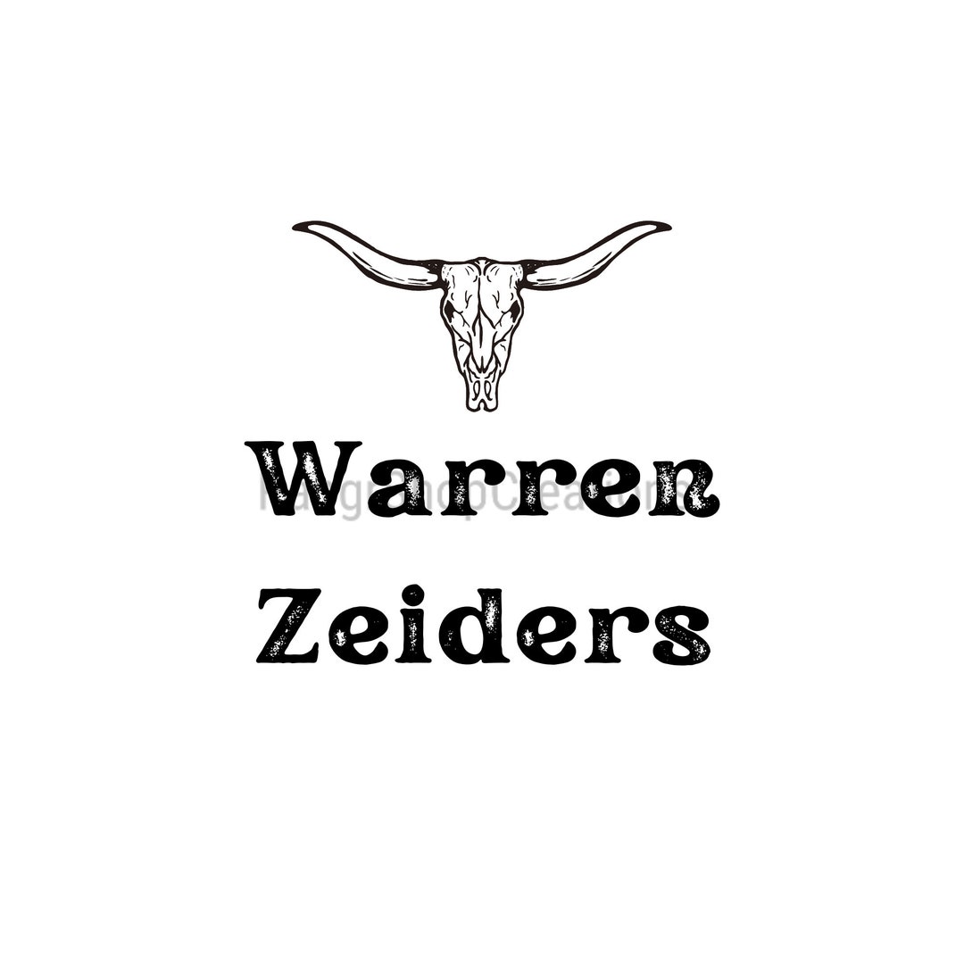 Warren Zeiders SVG, PNG, and JPG, Cow Skull, Western, Country - Etsy