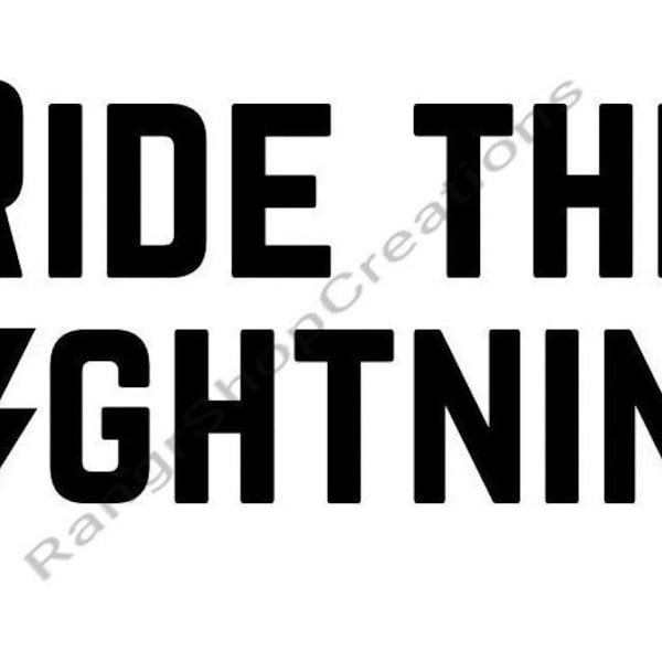 Ride the Lightning Svg - Etsy