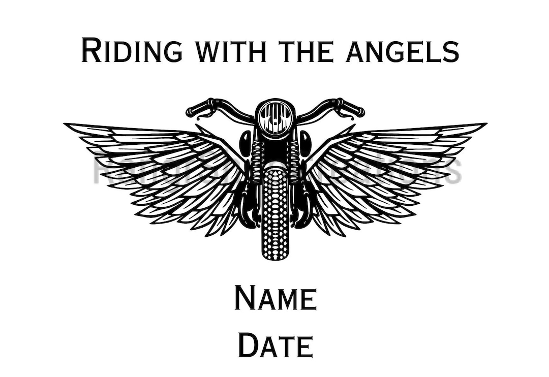 Riding With the Angels Memorial, SVG, PNG, JPG File, Personalization ...