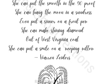 Warren Zeiders, Weeping Willow, Svg, Png, Jpg, Pdf Digital Download ...