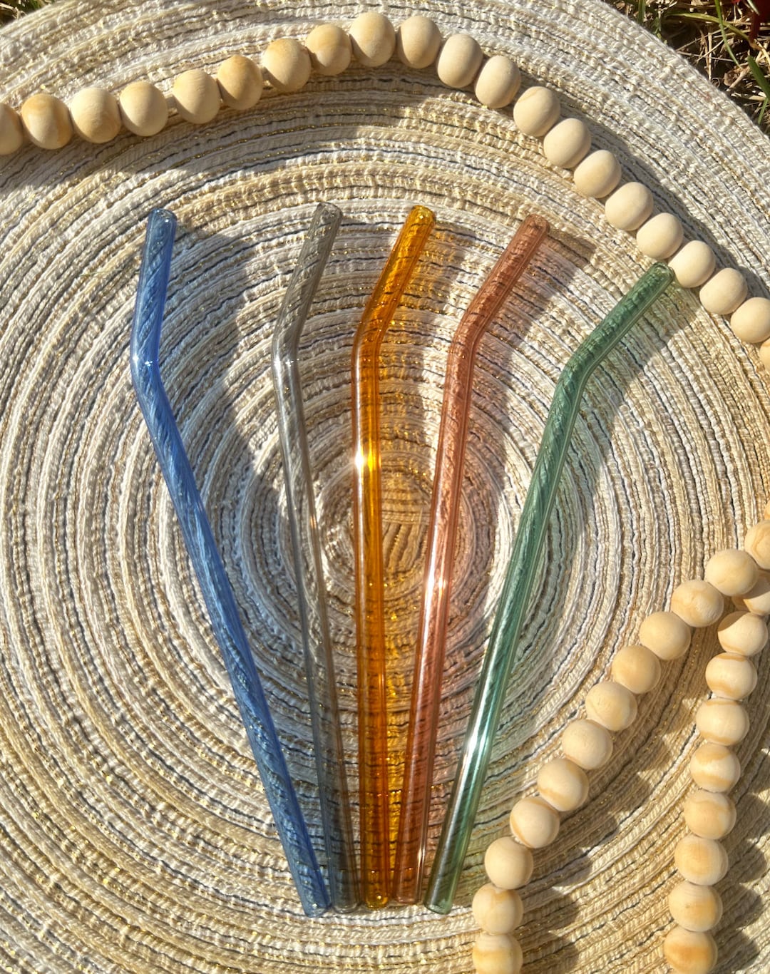 Colored Glass Drinking Straws, Aesthetic Reusable Glass Straws 8mm ...