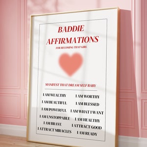 Affirmation Poster, Baddie Affirmations, I Am Affirmations, Manifesting ...