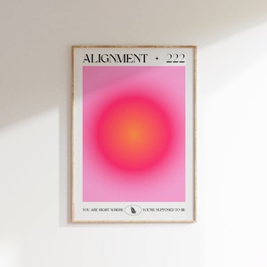 Angel Number Poster Set of 3, 222 Poster, Printable Art, Gradient Aura ...