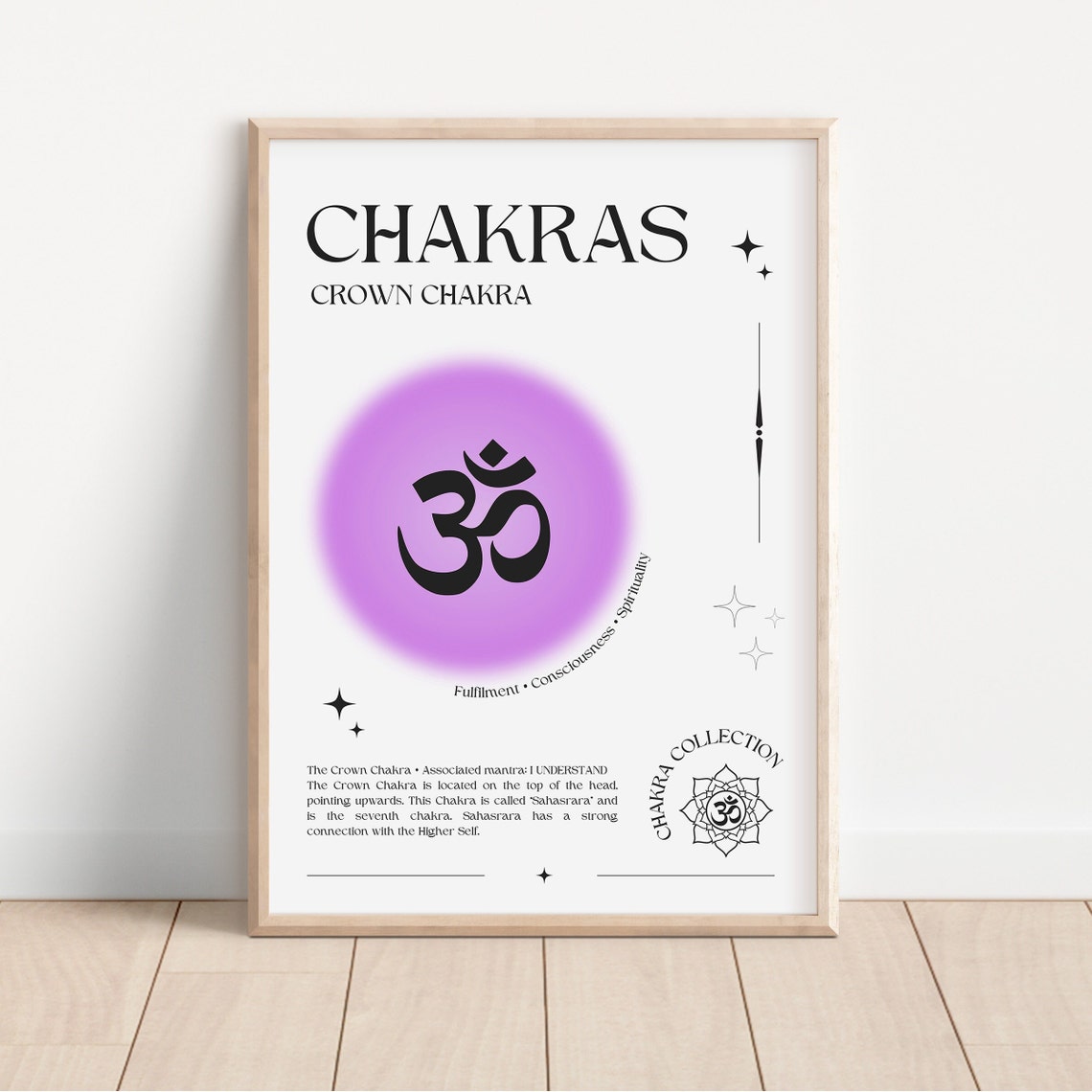 Purple Aura Poster Set, Set of 3 Affirmation Poster, Butterfly Wall Art ...