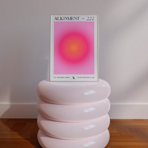 Angel Number Poster 222, ALIGNMENT, Poster Wall Art Print, Gradient ...