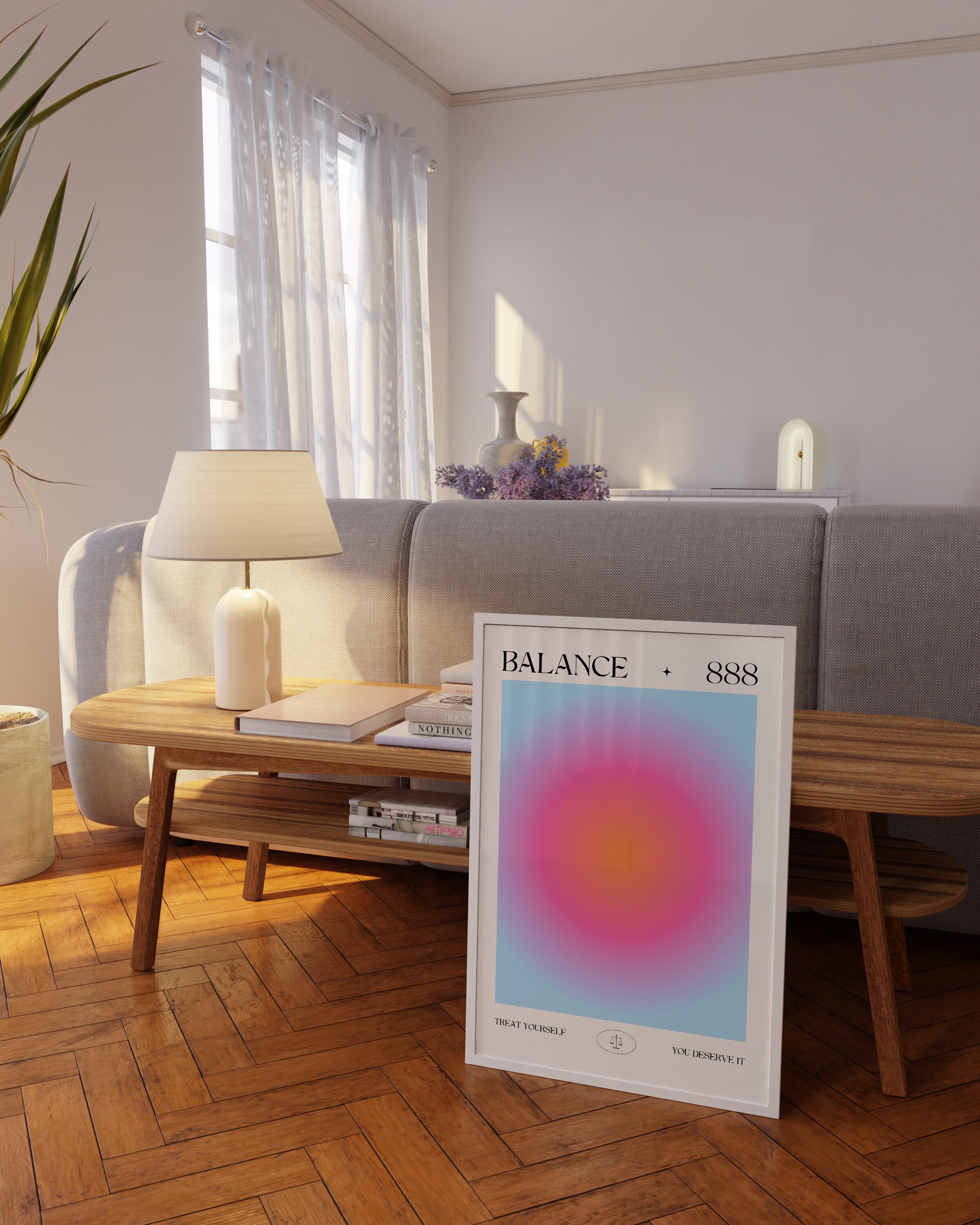 Angel Number Poster Set of 3, 777 Poster, Printable Art, Gradient Aura ...