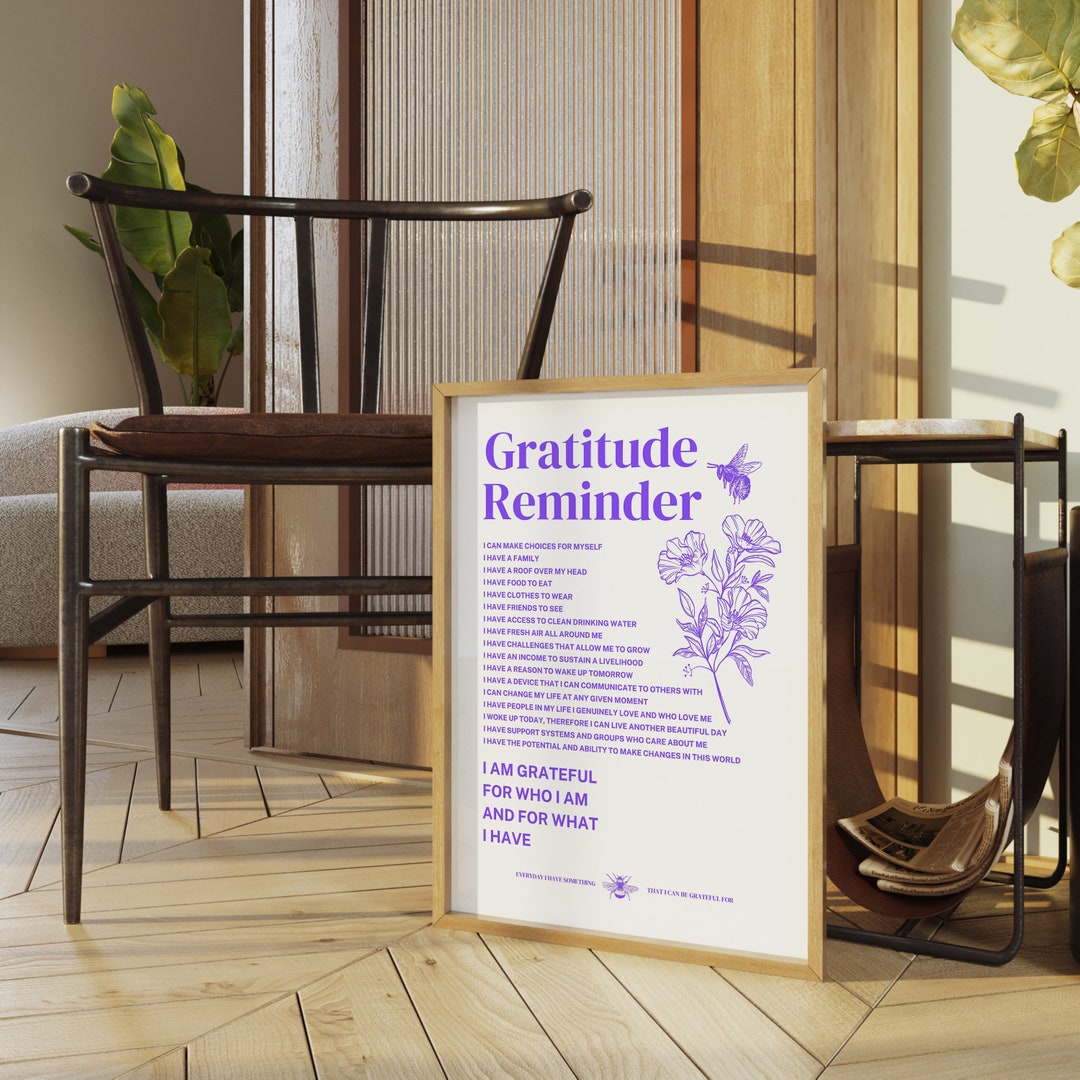 Purple Wall Art, Daily Affirmations, Dorm Room Decor, Digital Download ...