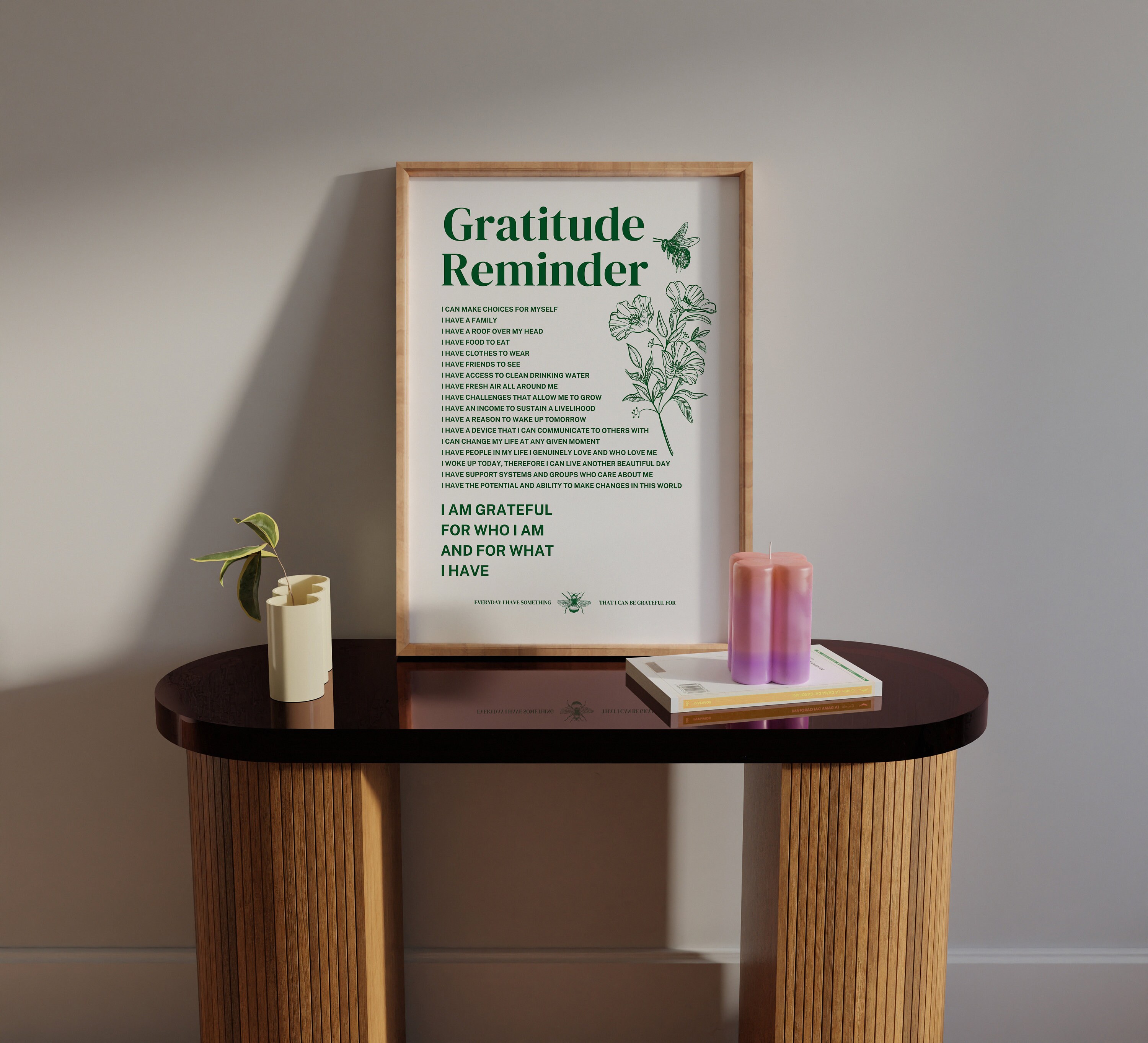 Gratitude Poster, Daily Affirmations, Dorm Room Decor, Digital Download ...