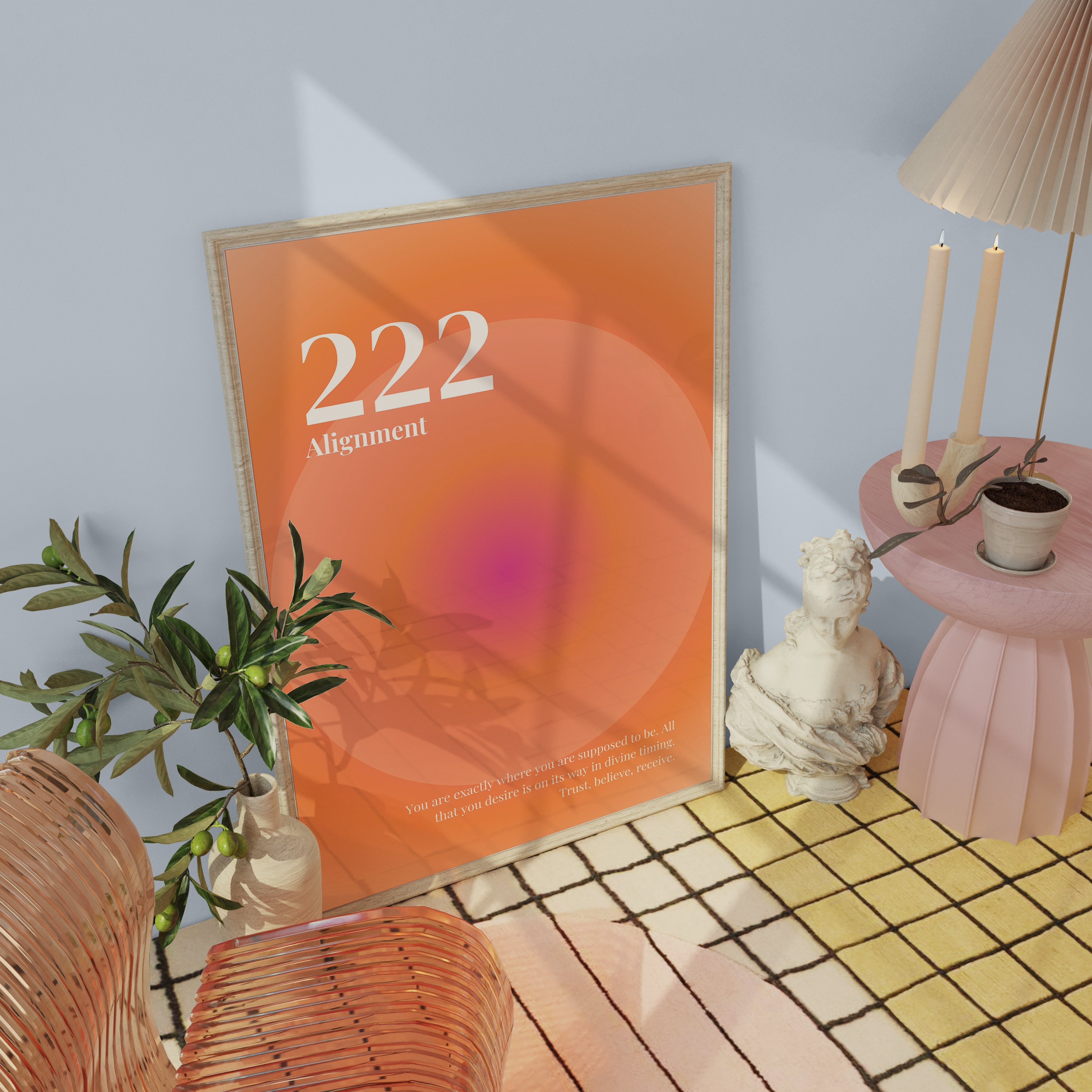 222 Aura Print, 222, Angel Number 222, 222 Aura Posters, Angel Number ...