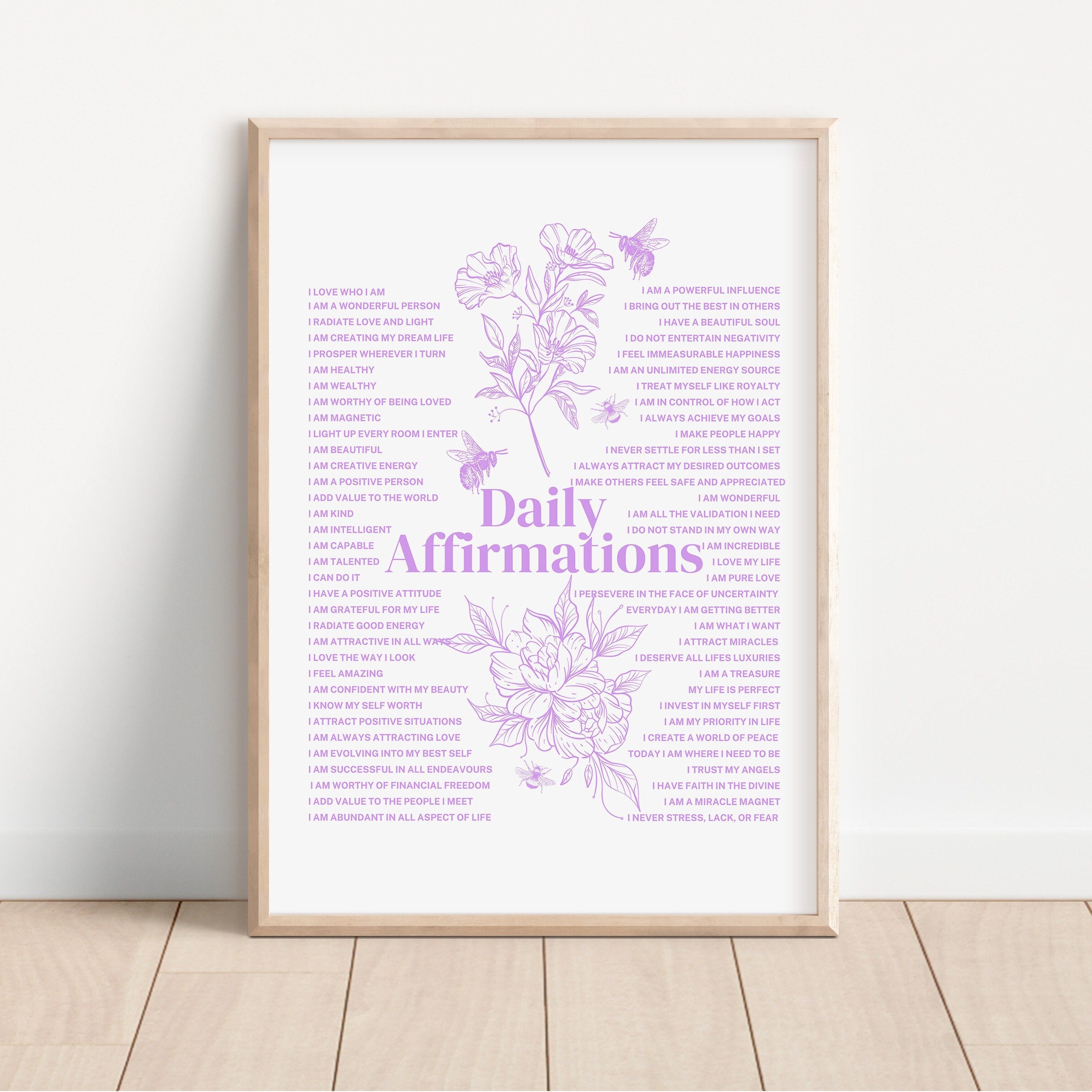 Aura Posters Set of Three Prints, Purple Positive Art, Purple Wall ...