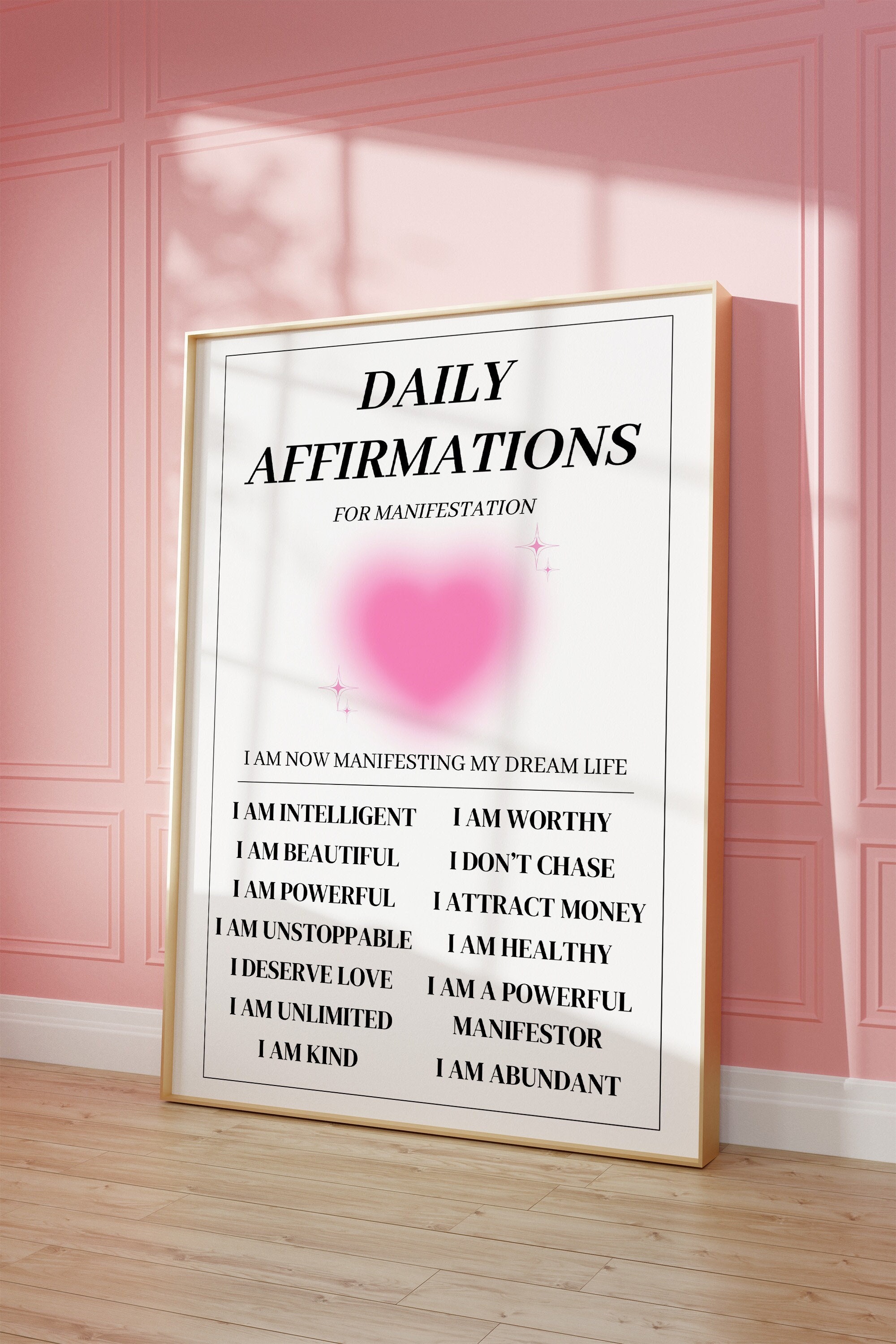 Daily Affirmations Poster, Affirmation Print, Mental Health Poster ...