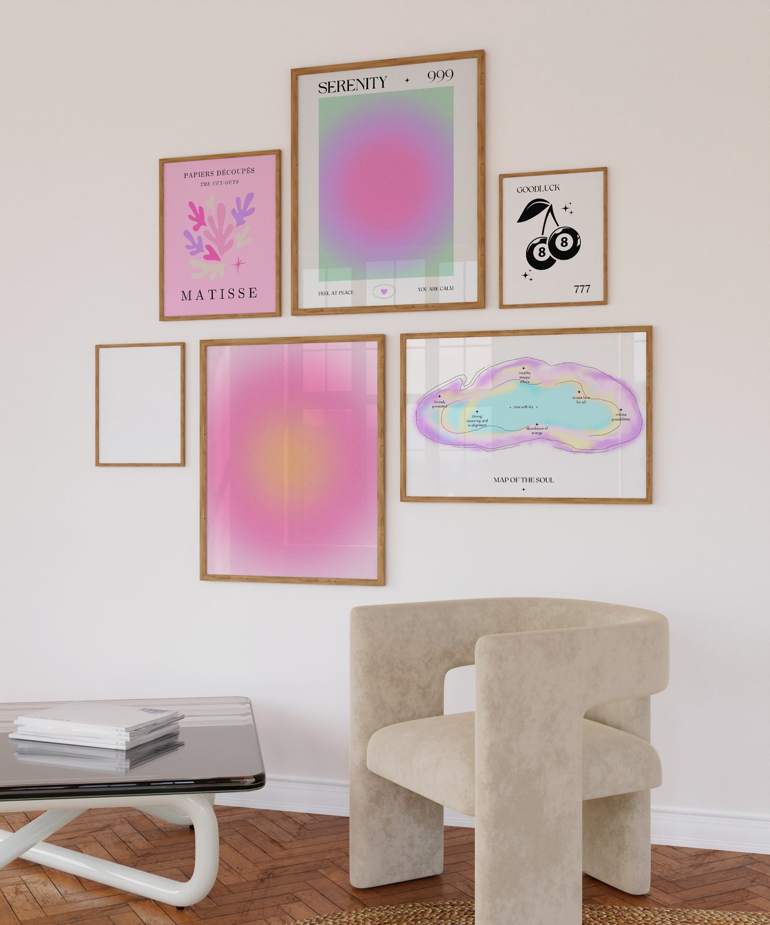 Danish Pastel Poster Set, 5 Prints for Dorm, Danish Pastel Aesthetic ...