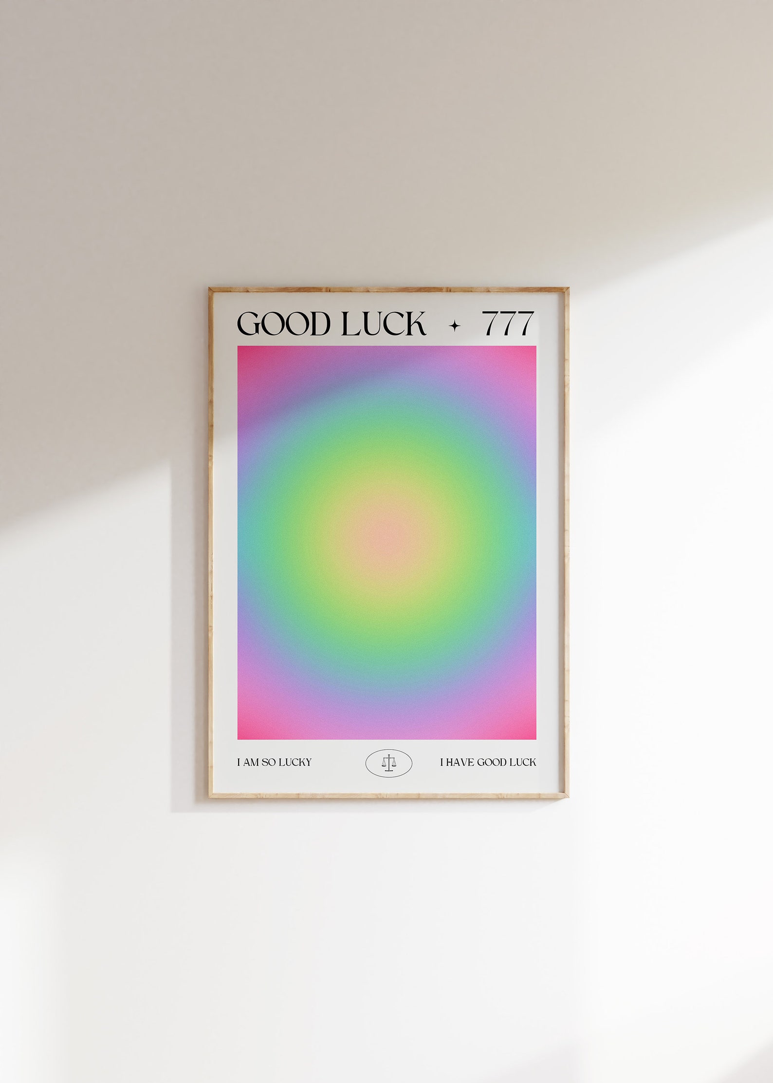 Angel Number Poster Set of 3, 777 Poster, Printable Art, Gradient Aura ...