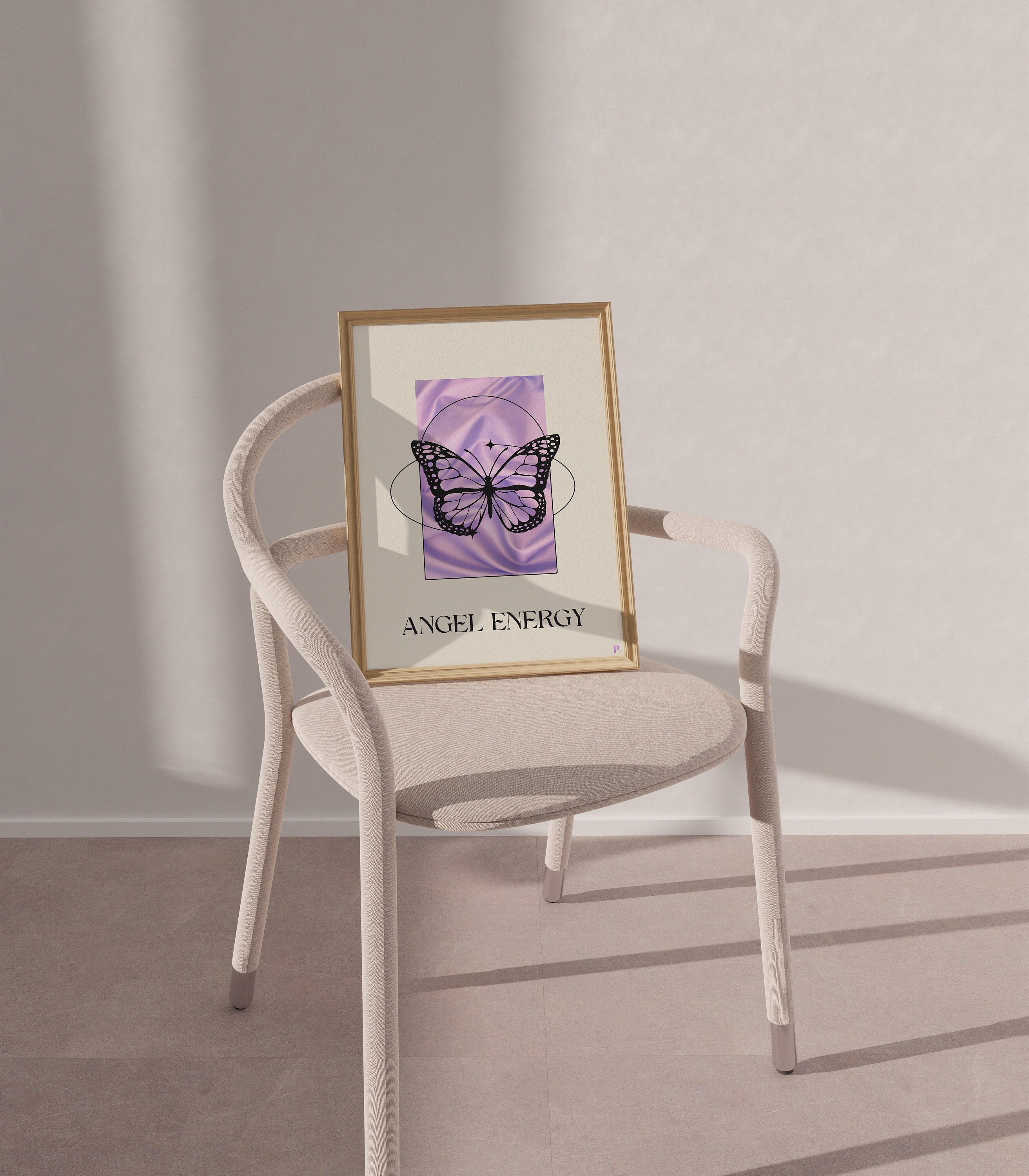 Angel Energy Purple, Butterfly Print, Preppy Room Print, Spiritual Wall ...