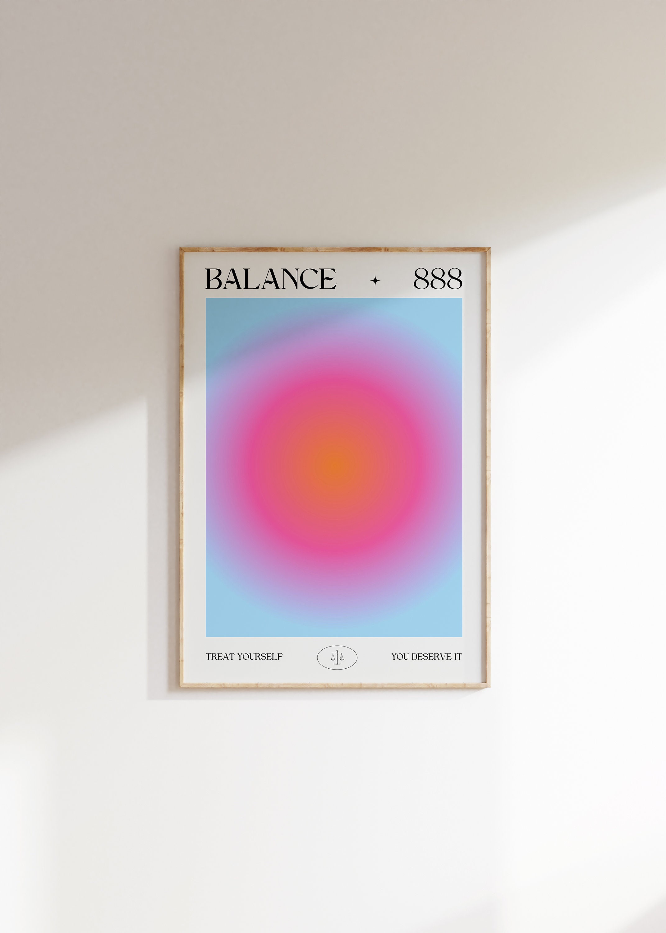 Blue Aura Poster Set, Set of 3 Affirmation Poster, Trust Gradient ...