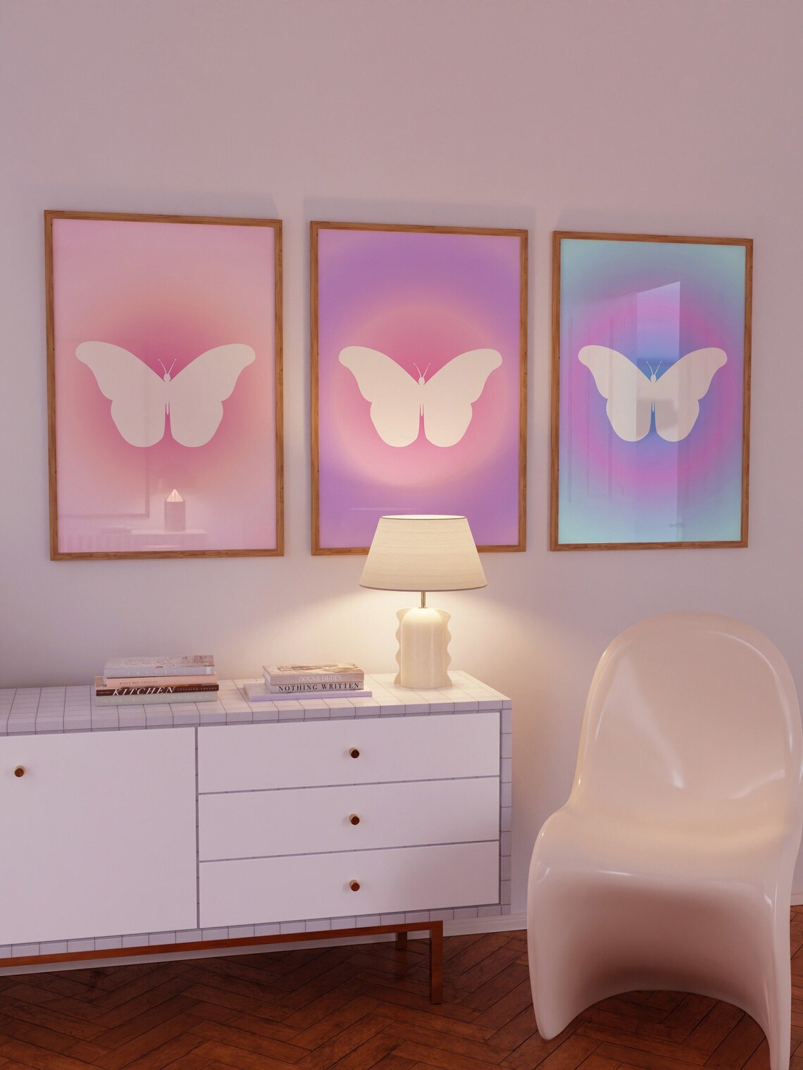 Aura Poster Set of 3 Prints Dorm Room Poster Set Pastel Wall - Etsy