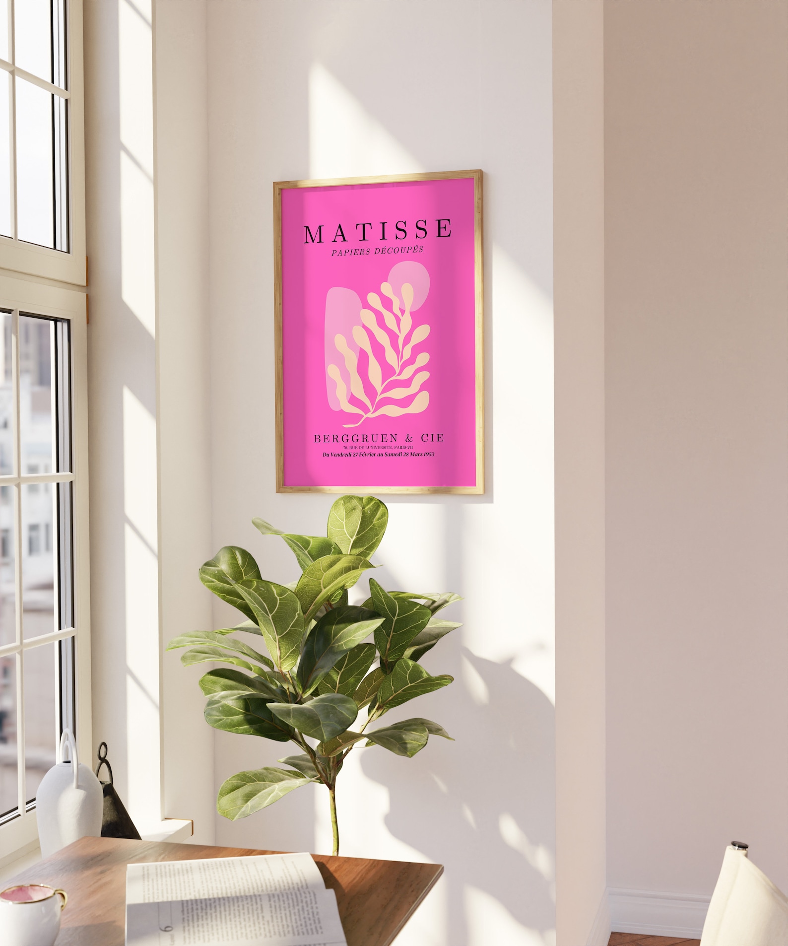Pink Matisse Print Printable Exhibition Poster, Matisse Hot Pink Wall ...