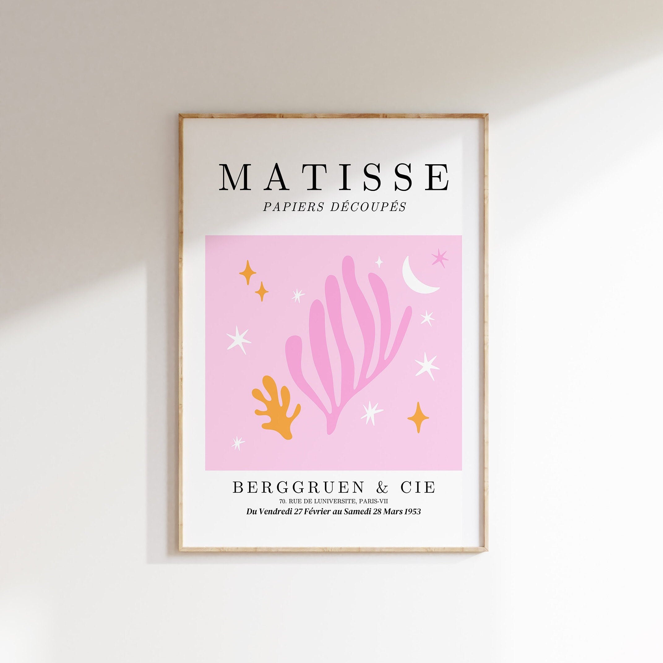 Rosa Matisse Print druckbare Ausstellung Poster Matisse Pink - Etsy.de