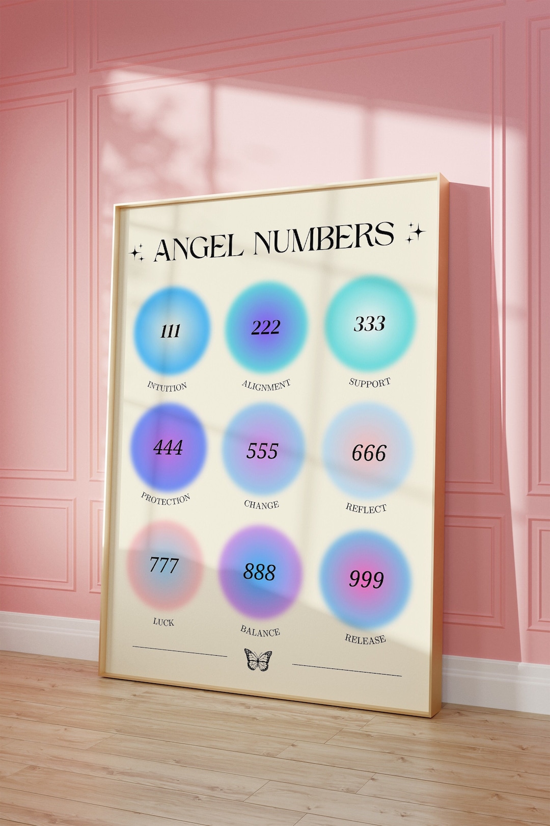 Blue Aura Printable Poster, Angel Number Poster, Preppy Print, Dorm ...