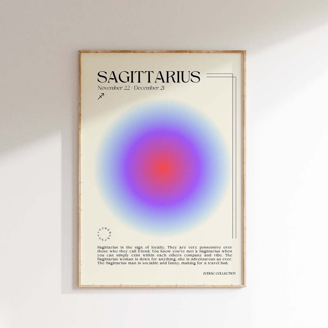 SAGITTARIUS Star Sign Poster Sagittarius Gift Astrology Room - Etsy