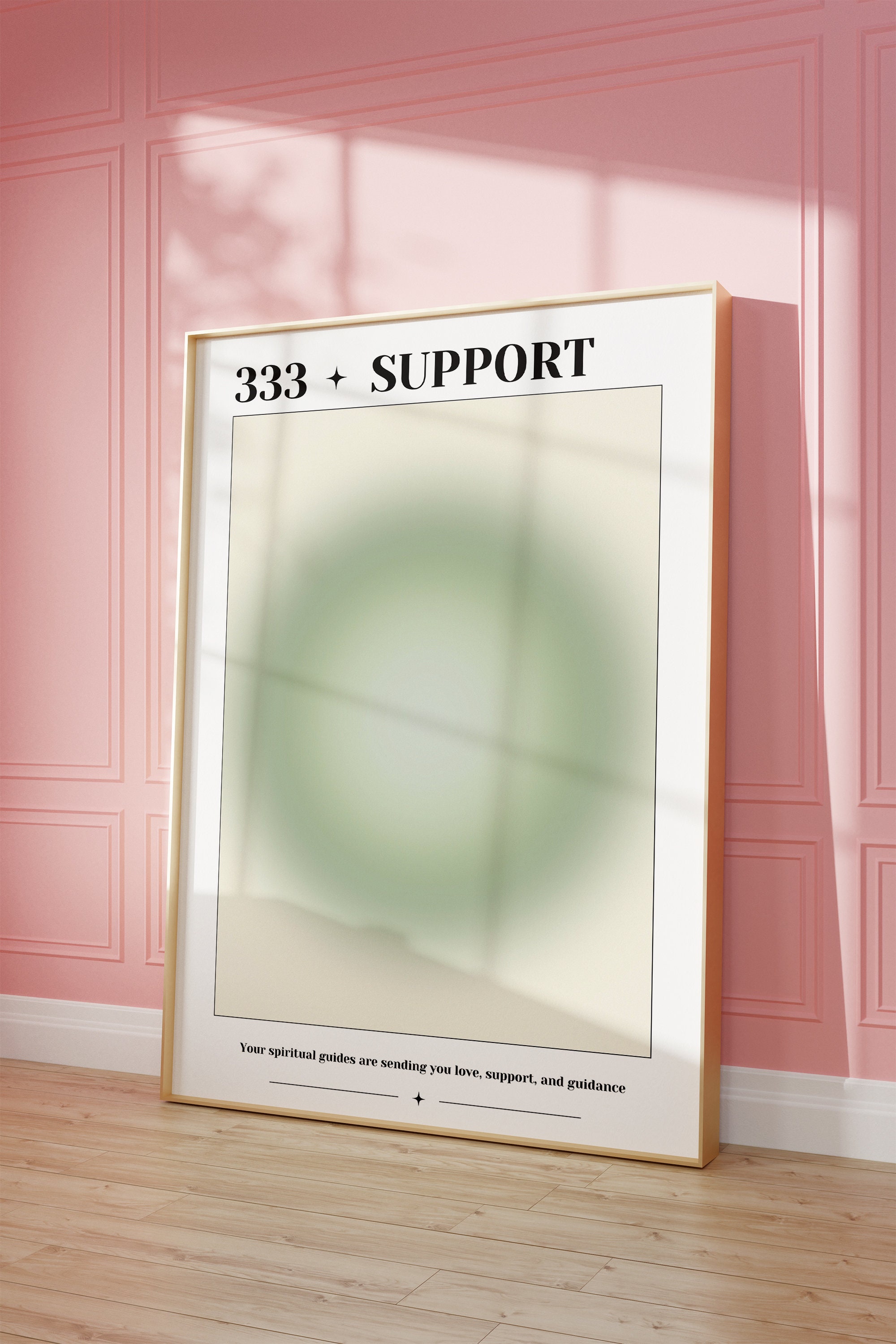 Angel Number Print, 333, SUPPORT, Sage Green Wall Decor, Trendy Wall ...
