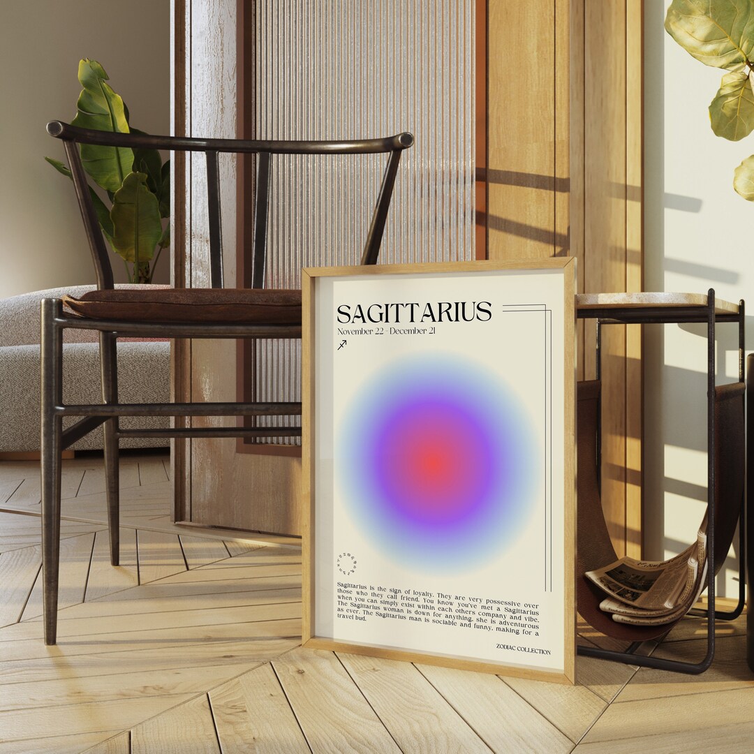 SAGITTARIUS Star Sign Poster, Sagittarius Gift, Astrology Print, Aura ...