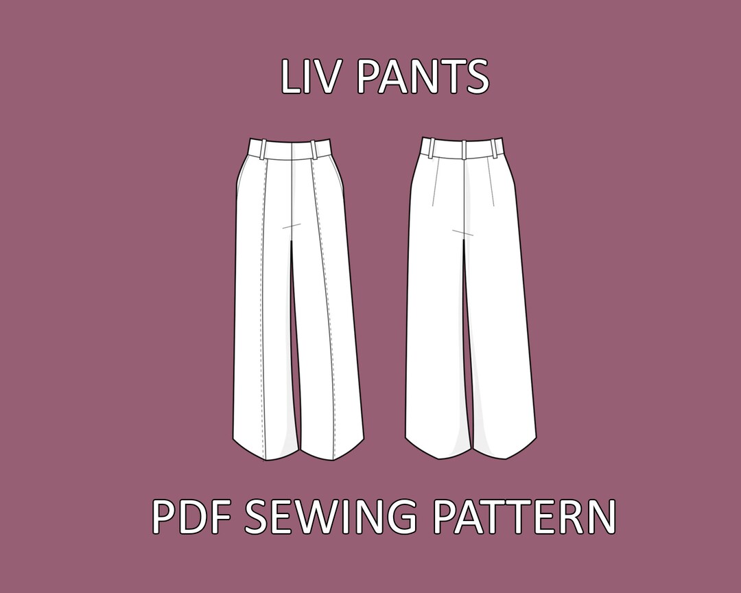 Liv Pants PDF Sewing Pattern Instructions Sizes 2-30 - Etsy UK