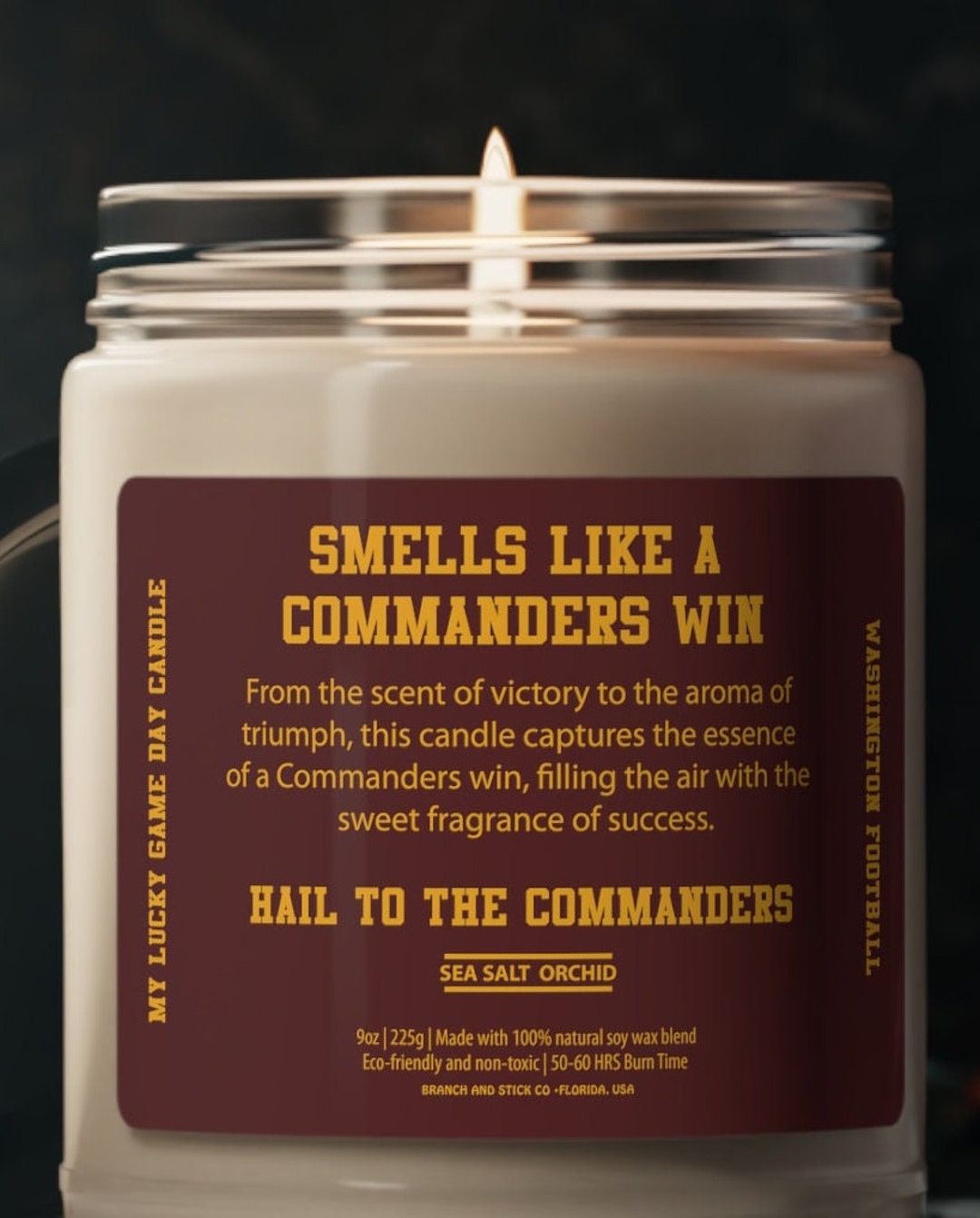 Washington Commanders Candle Smells Like A Win Football Candle Hail to ...