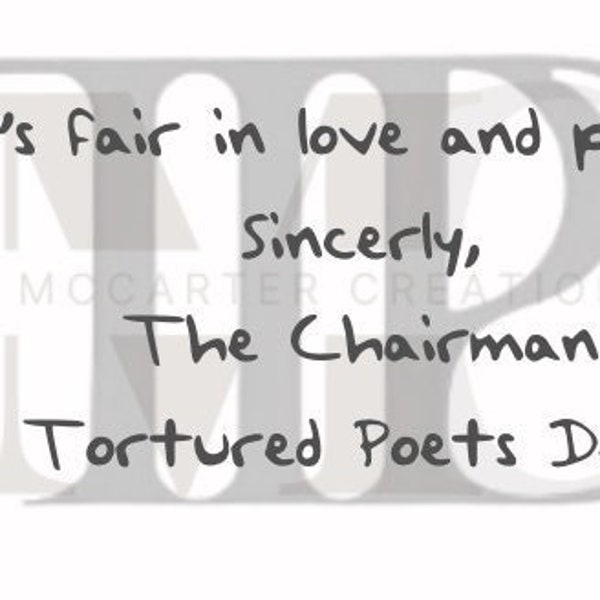All Fair in Love and Poetry Png - Etsy