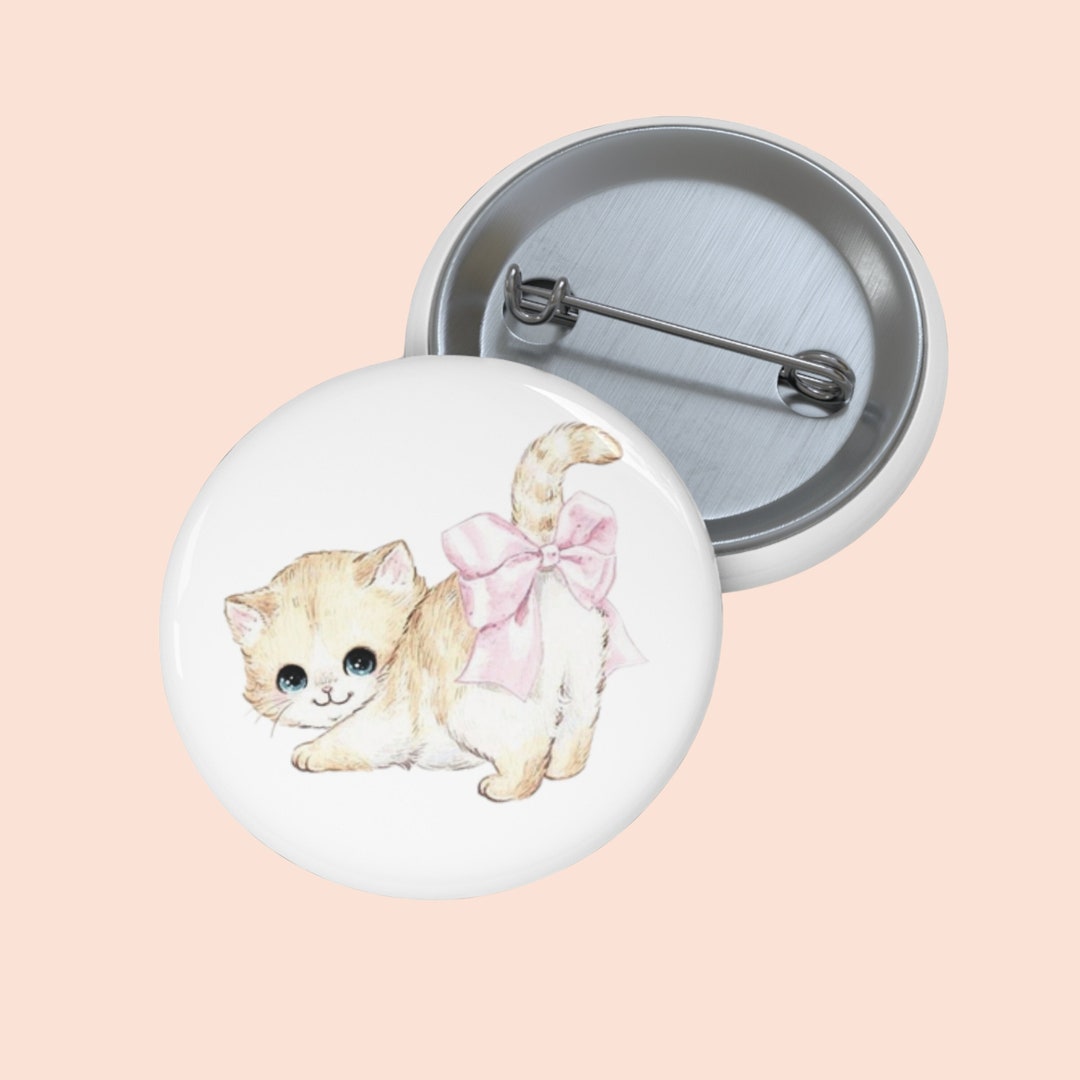 Coquette Pin, Cute Kitten Pin, Cute Backpack Accessories, Purse Charms ...