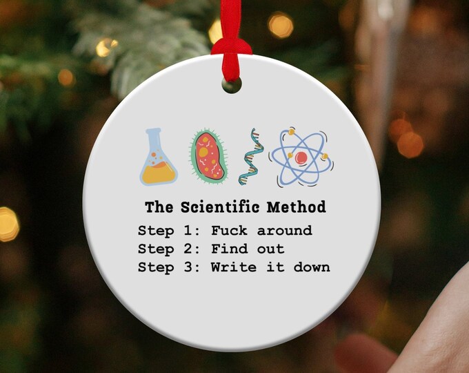 Atomic Christmas Tree Ornament Laser Engraved - Etsy