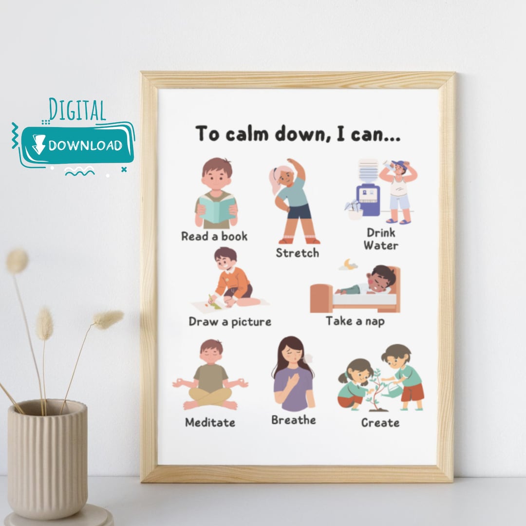 Affiche Calmez-vous sur la santé mentale, Coin calme, Stratégies d ...