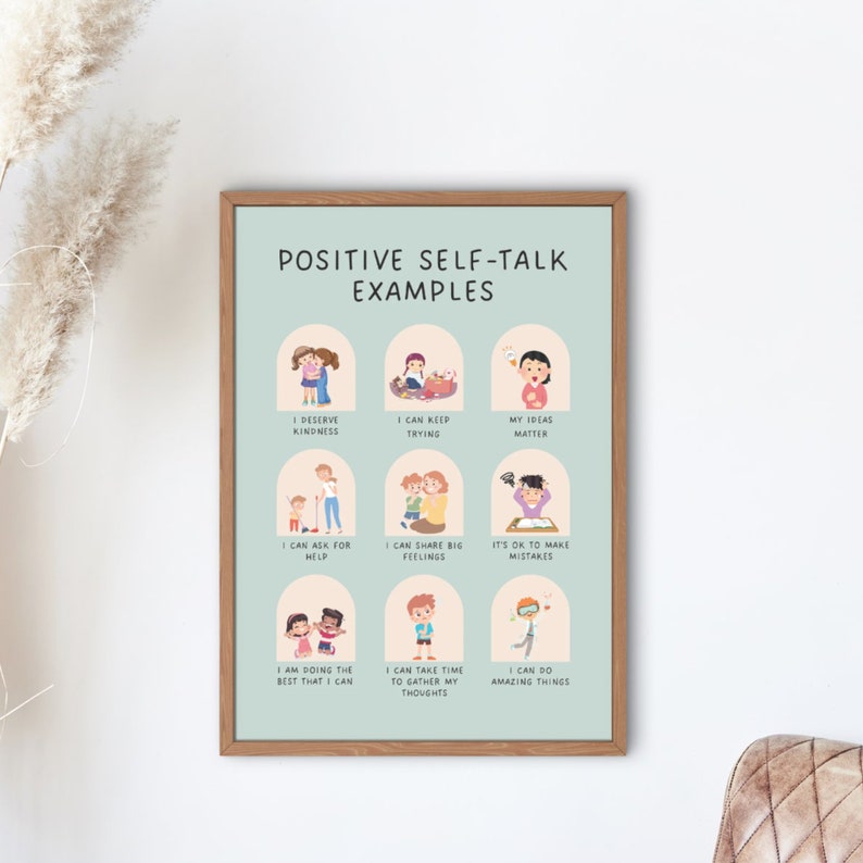 Positive Self Talk Mental Health Poster, Calming Corner, Mindfulness ...