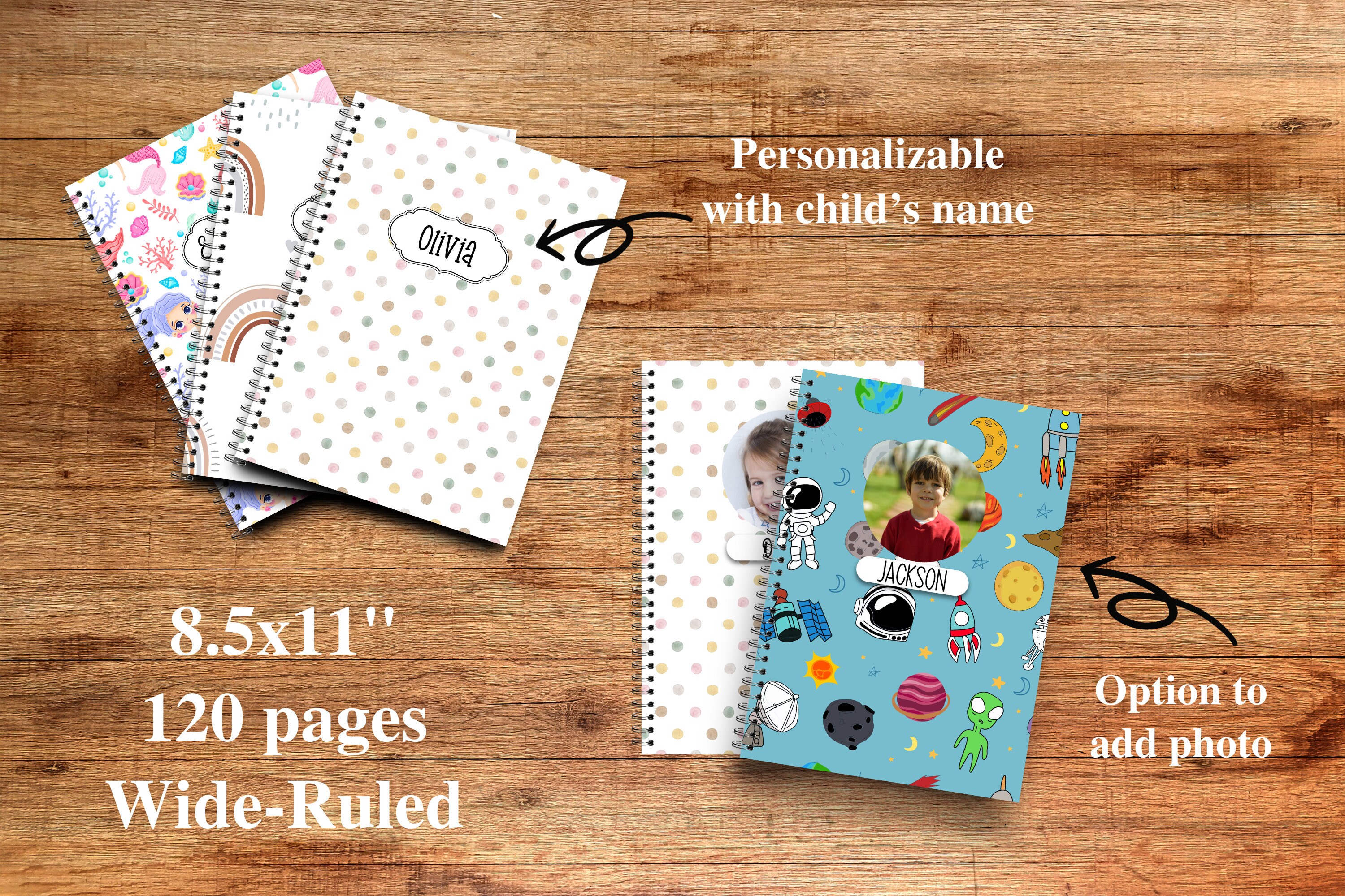 School Notebook, Back to School, Personalized Notebook for Kids, School ...