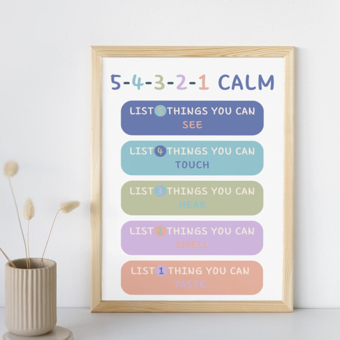 Grounding Technique Poster, Calming Strategies, Calm Down Corner ...