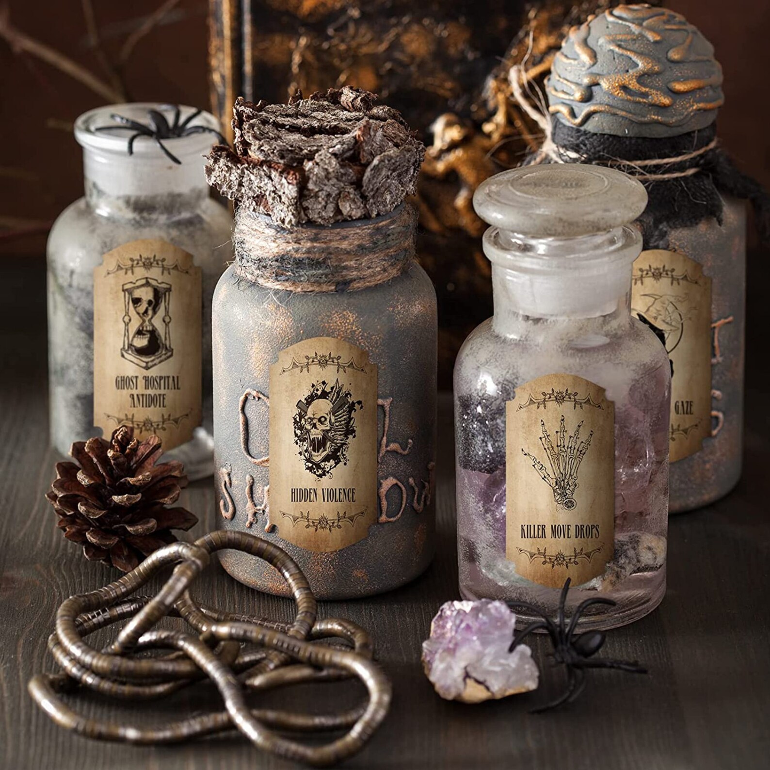 Halloween Potion Bottle Sticker Label Apothecary Labels Potion - Etsy