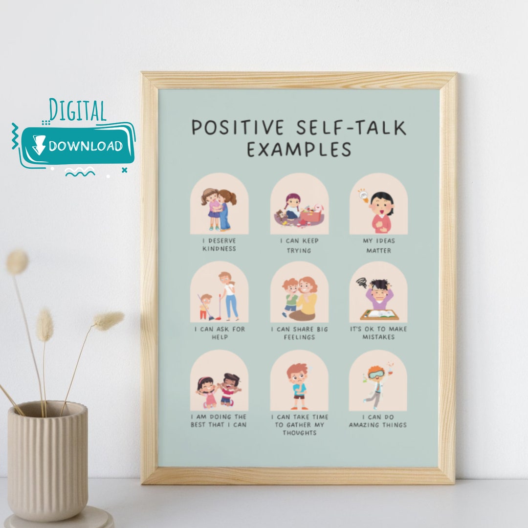 Positive Self Talk Mental Health Poster, Calming Corner, Mindfulness ...