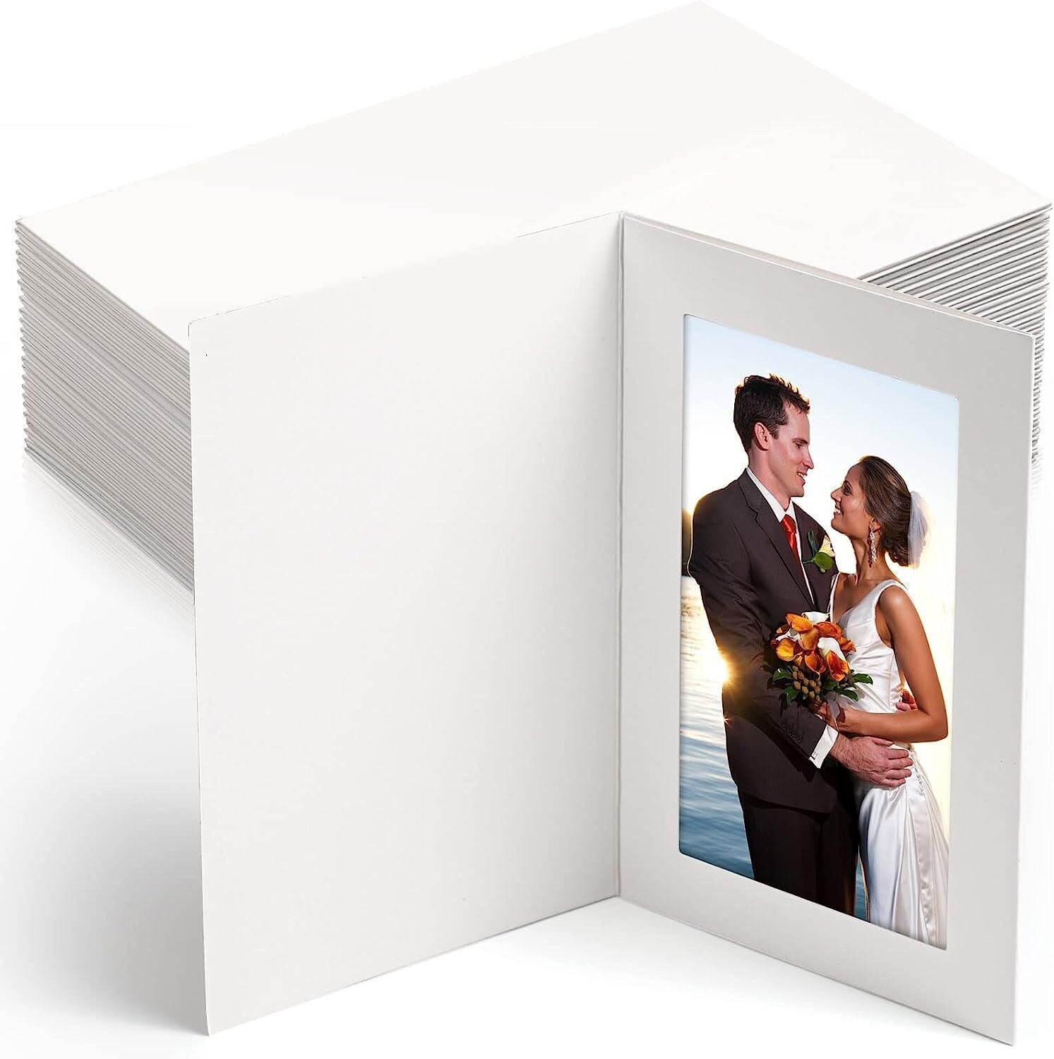White Photo Cards Inserts Photo Window Cards Photo Insert Picture ...