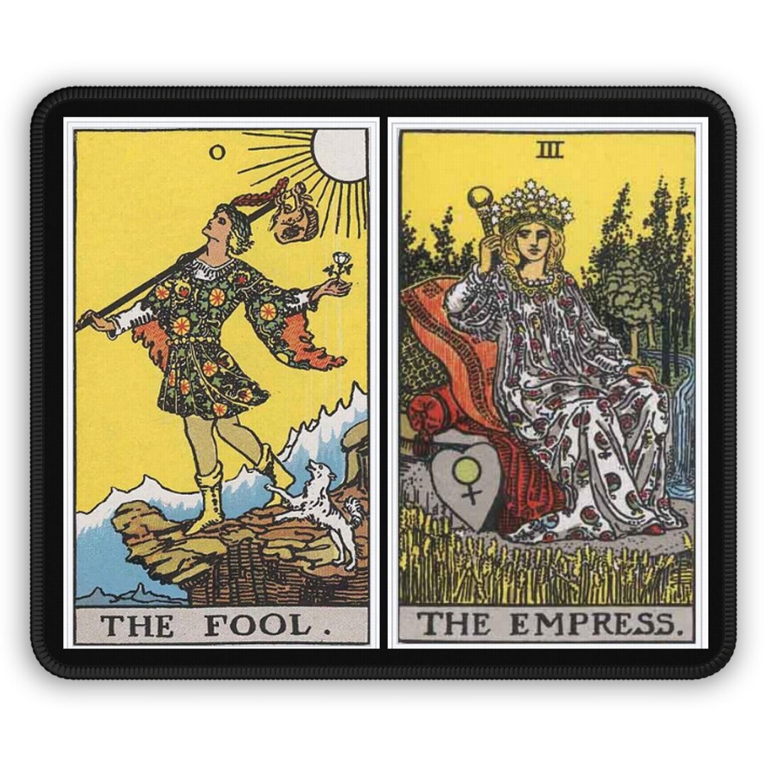 The Fool & Empress Tarot Card Mouse Pad, Witchy Tarot Gift for Her ...