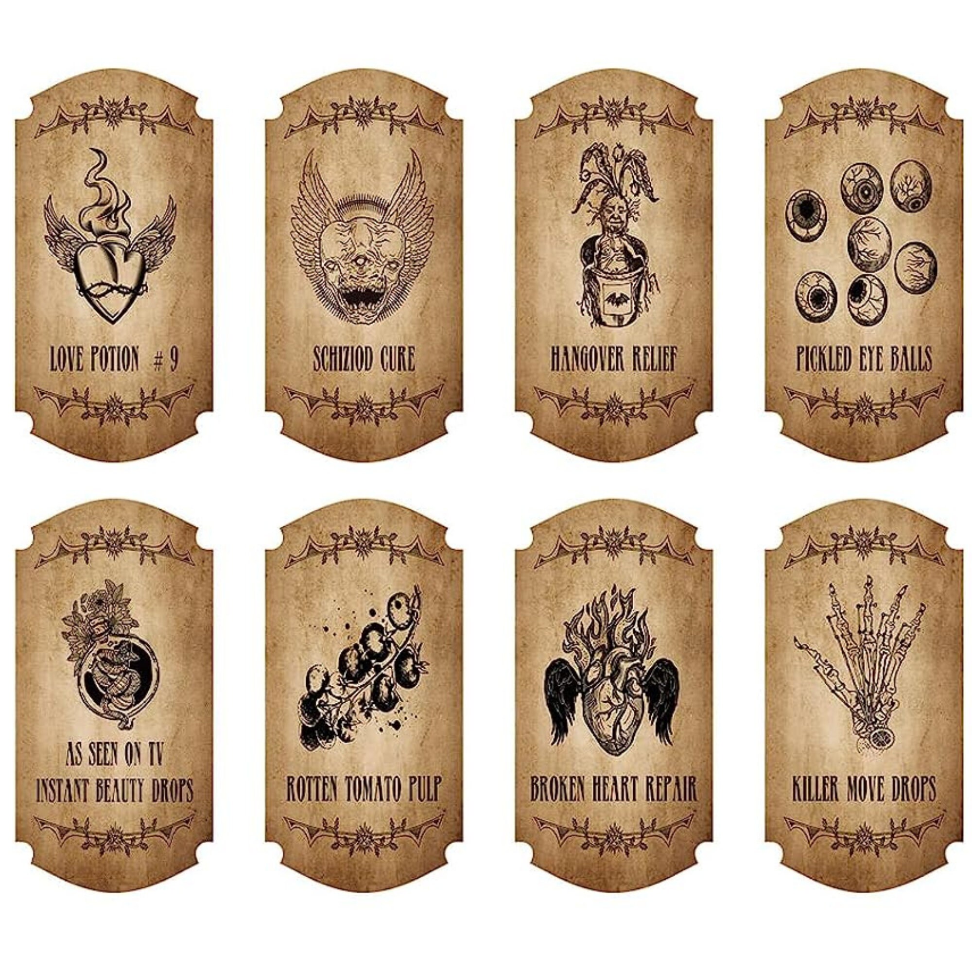 Halloween Potion Bottle Sticker Label Apothecary Labels Potion - Etsy