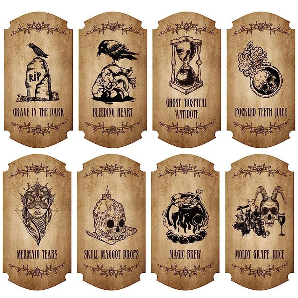 Halloween Potion Bottle Sticker Label Apothecary Labels Potion - Etsy