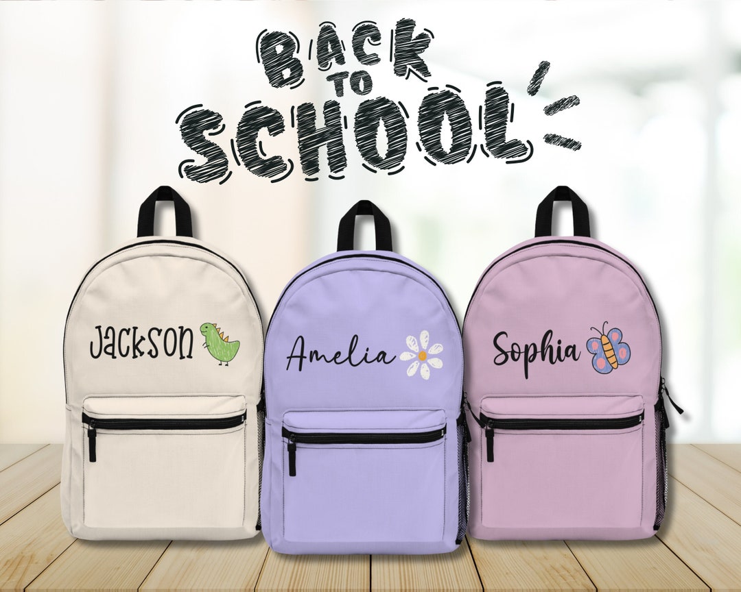 Custom Kids Preschool Backpack, Personalized Bookbag, Monogrammed ...