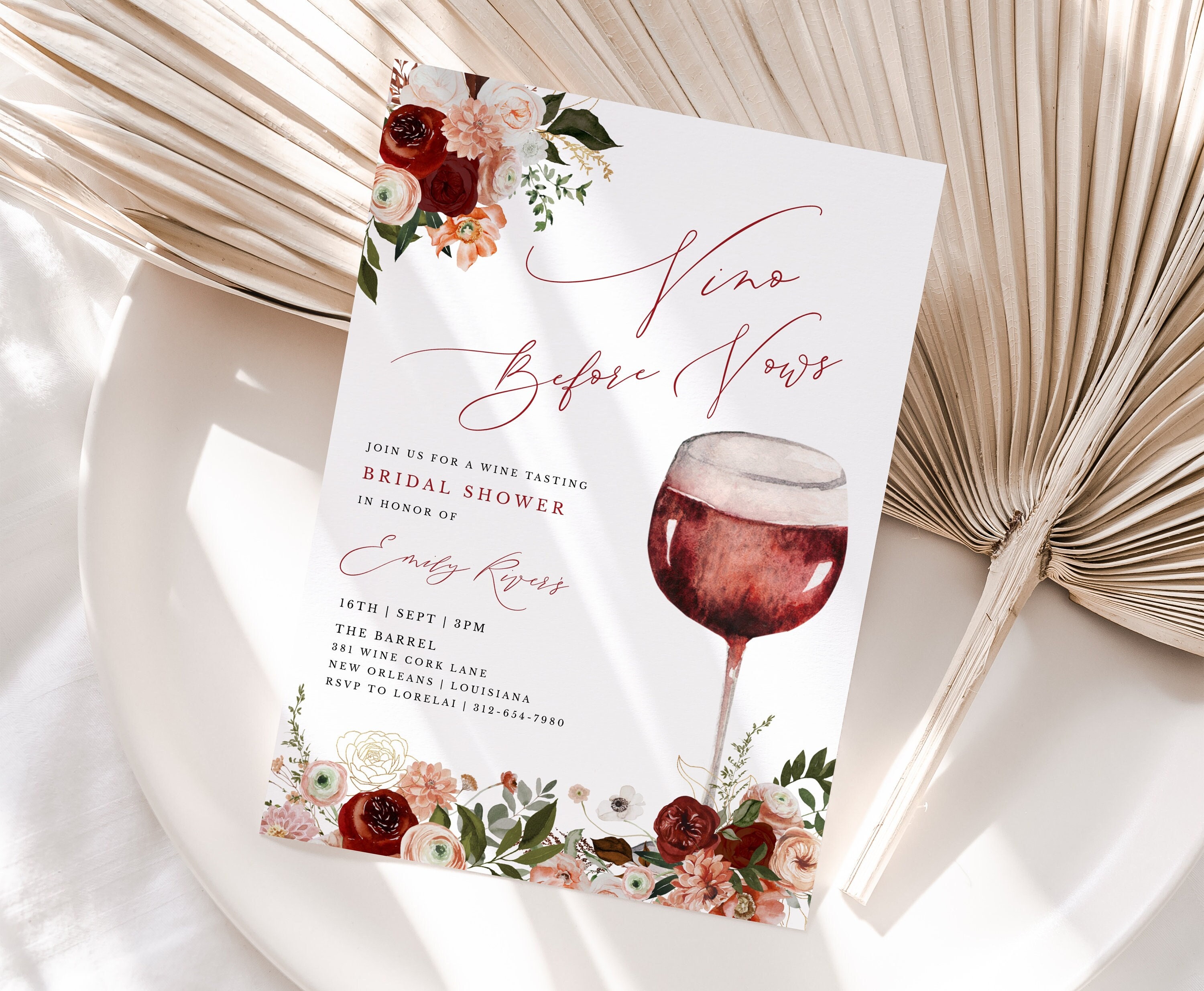 Vino Before Vows Invitation Template, Wine Tasting Bridal Shower Invite ...