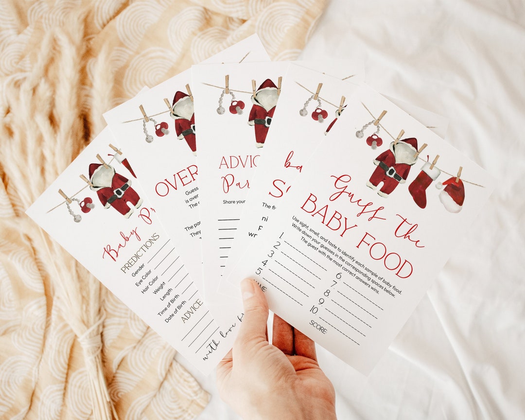 Printable Christmas Baby Shower Games, Merry Little Baby Shower Games ...