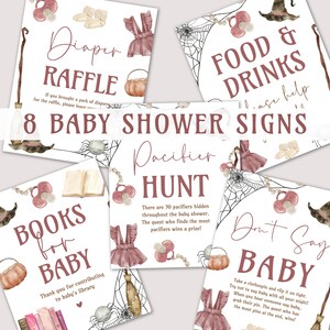 Printable Halloween Baby Shower Signs, Little Boo is Almost Due Decor ...