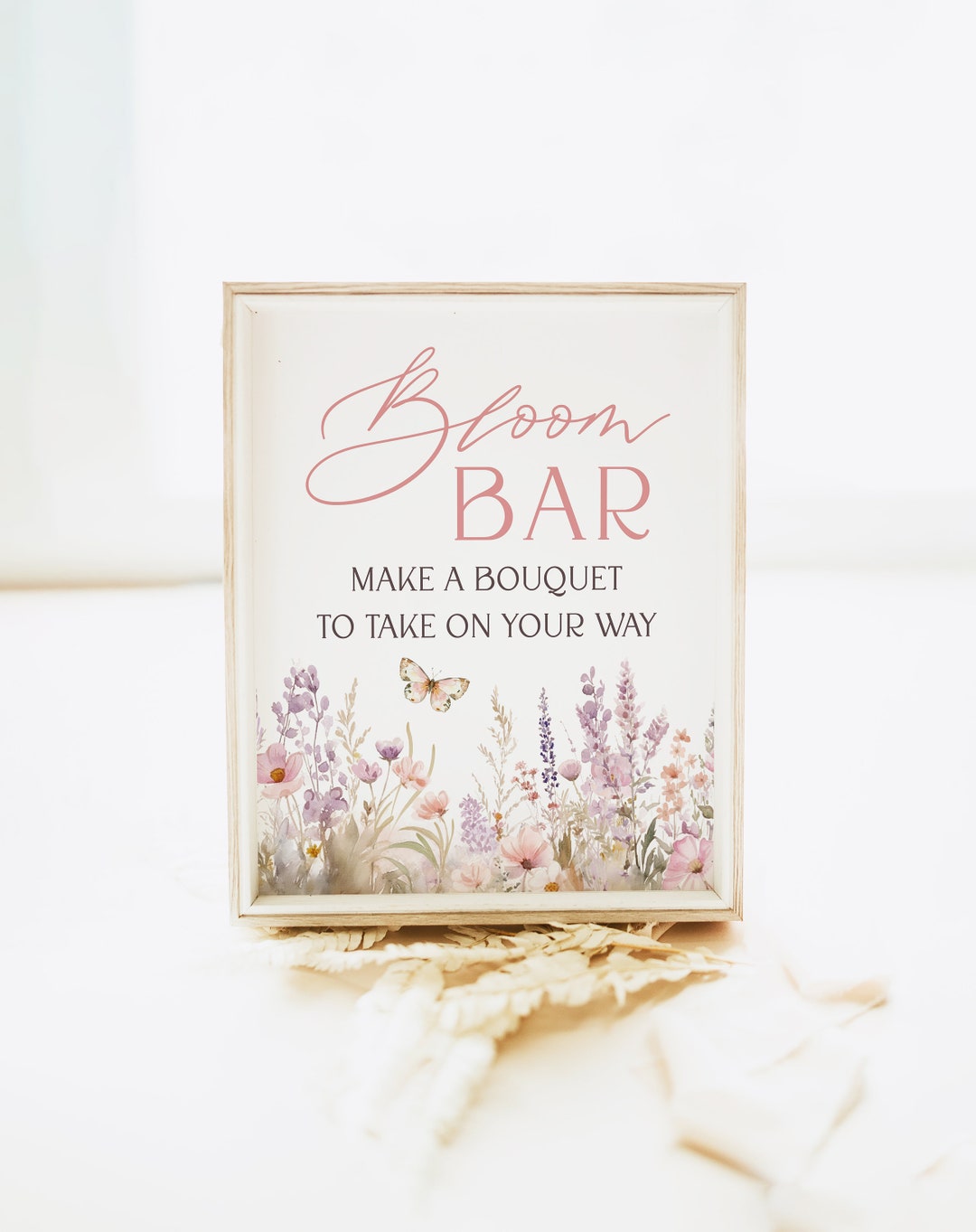 Printable Bloom Bar Sign Template, Flower Bar Sign, Editable Wildflower ...