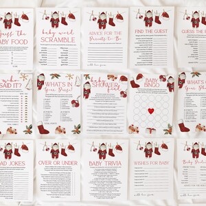 Printable Christmas Baby Shower Games, Merry Little Baby Shower Games ...