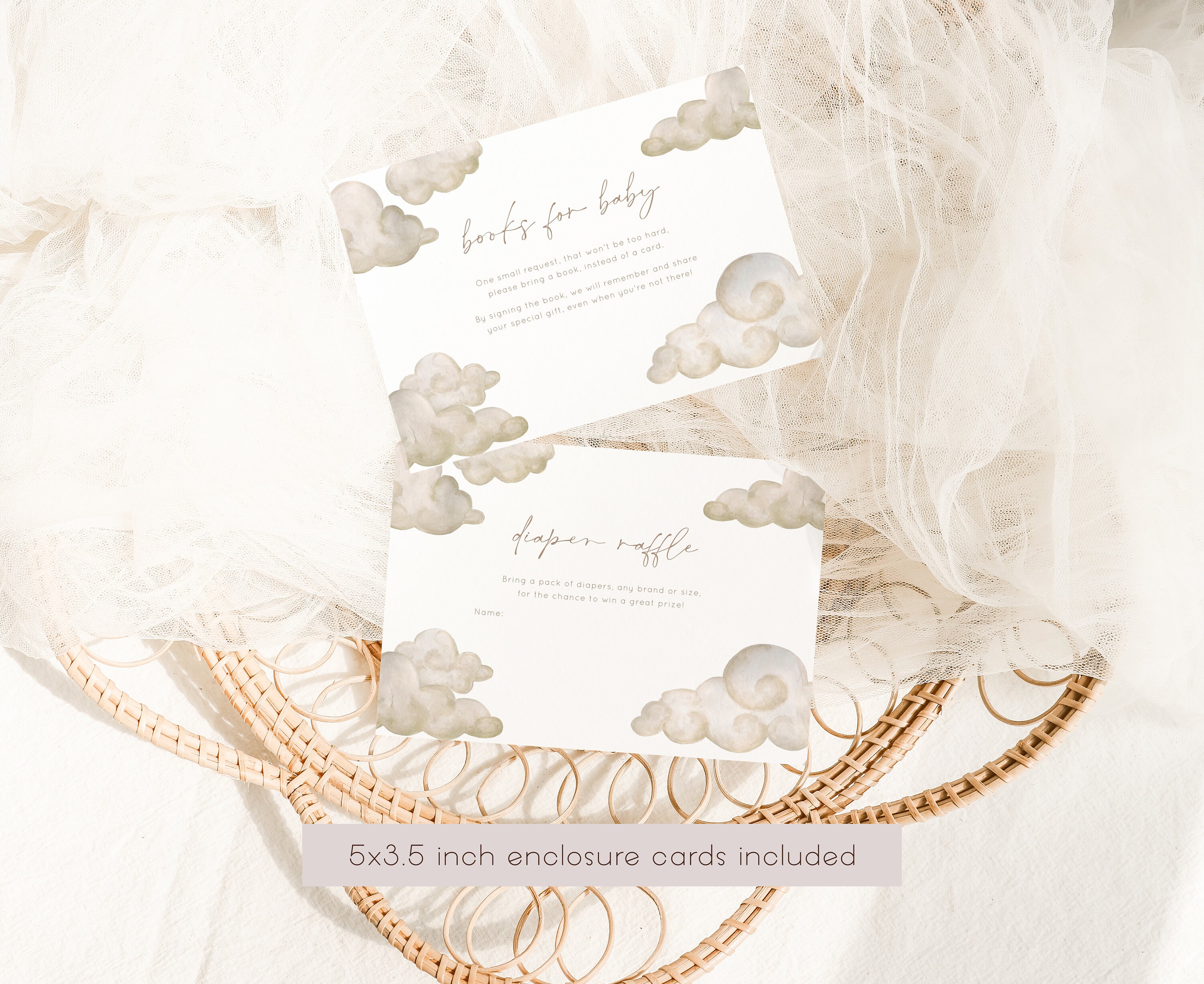 Cloud 9 Baby Shower Invitation Template Beige Hello Baby - Etsy