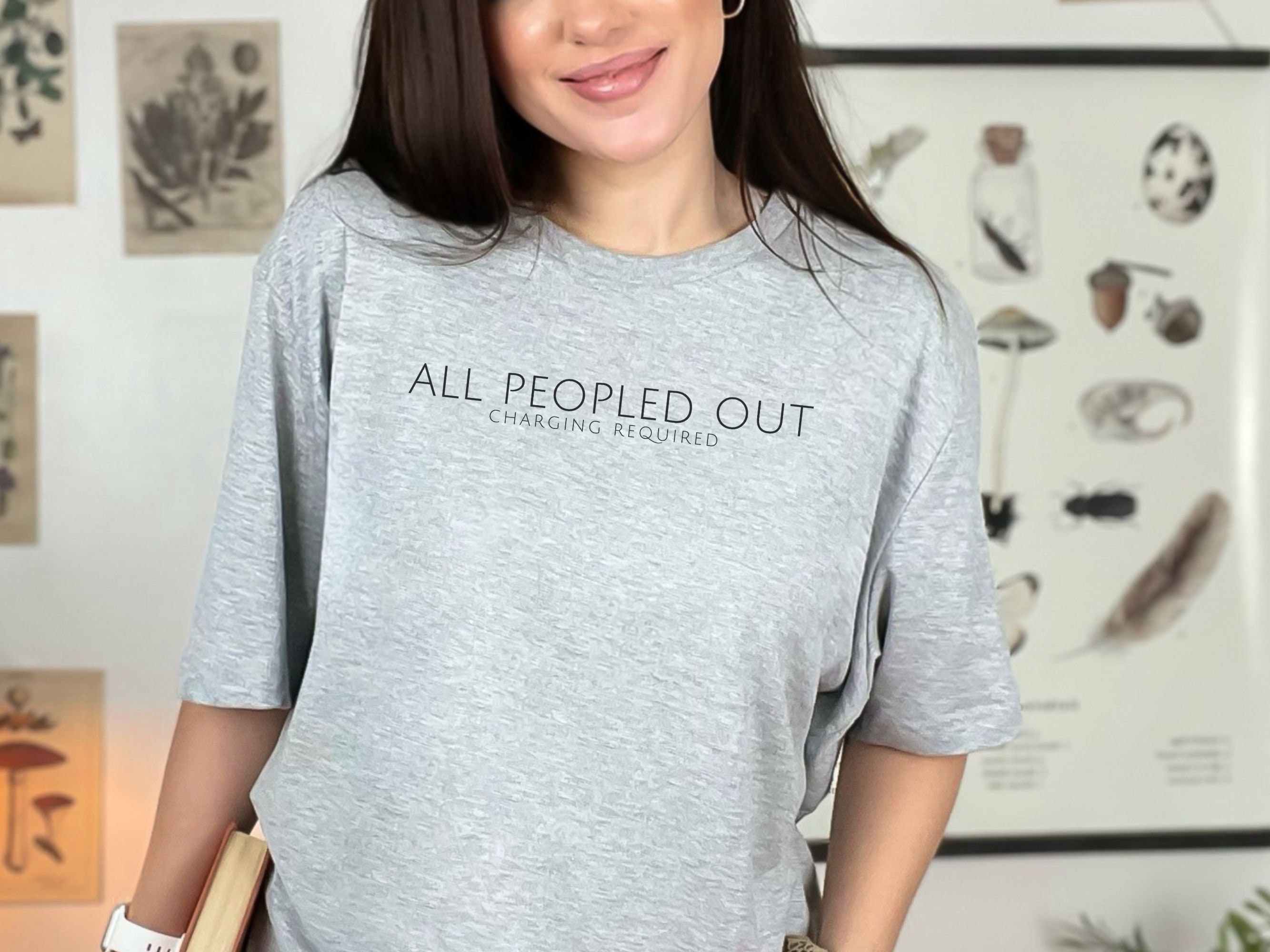 Sarcastic Introverted Shirt, Funny Introvert Tee, All Peopled Out ...